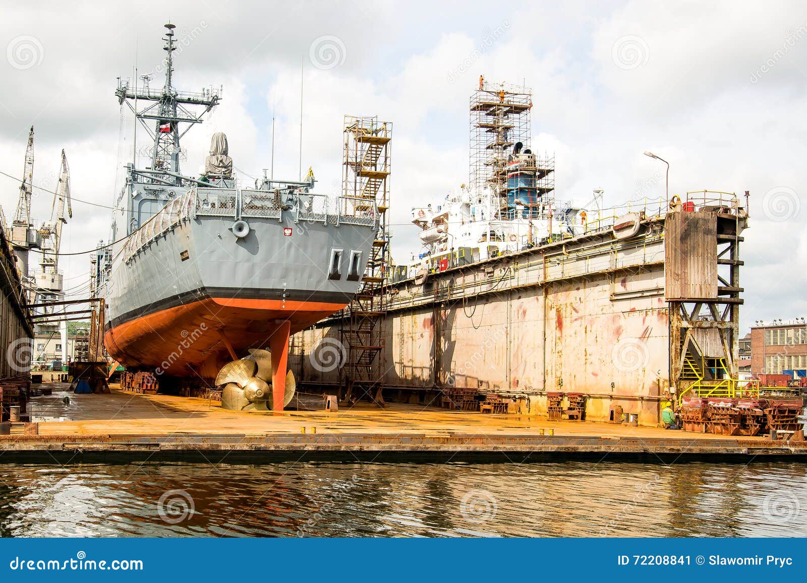 The ship at the dock stock image. Image of hull, propeller - 72208841
