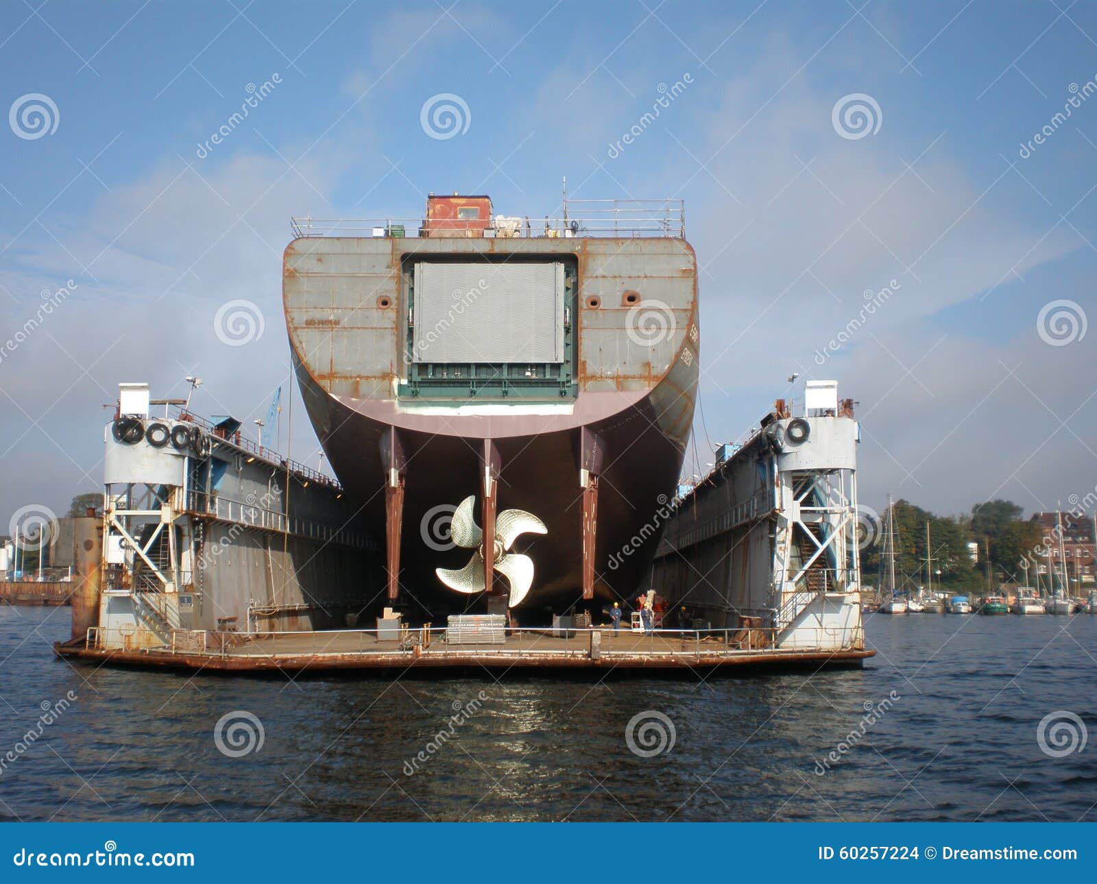 Ship in the dock stock photo. Image of ship, dock, rear - 60257224