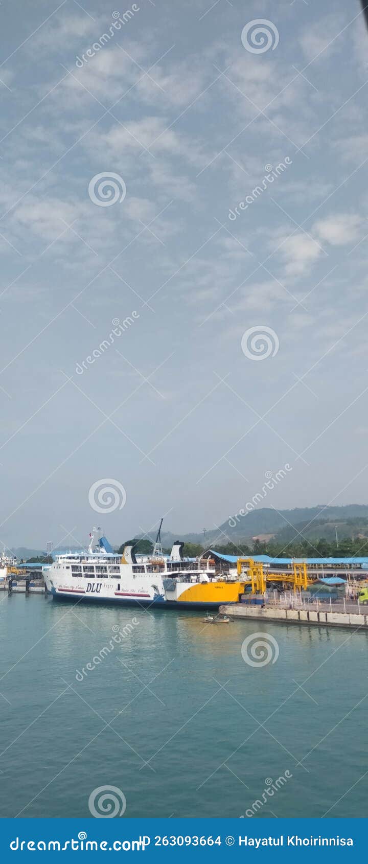 Ship Docked at Port of Merak, Indonesia Editorial Stock Image - Image ...