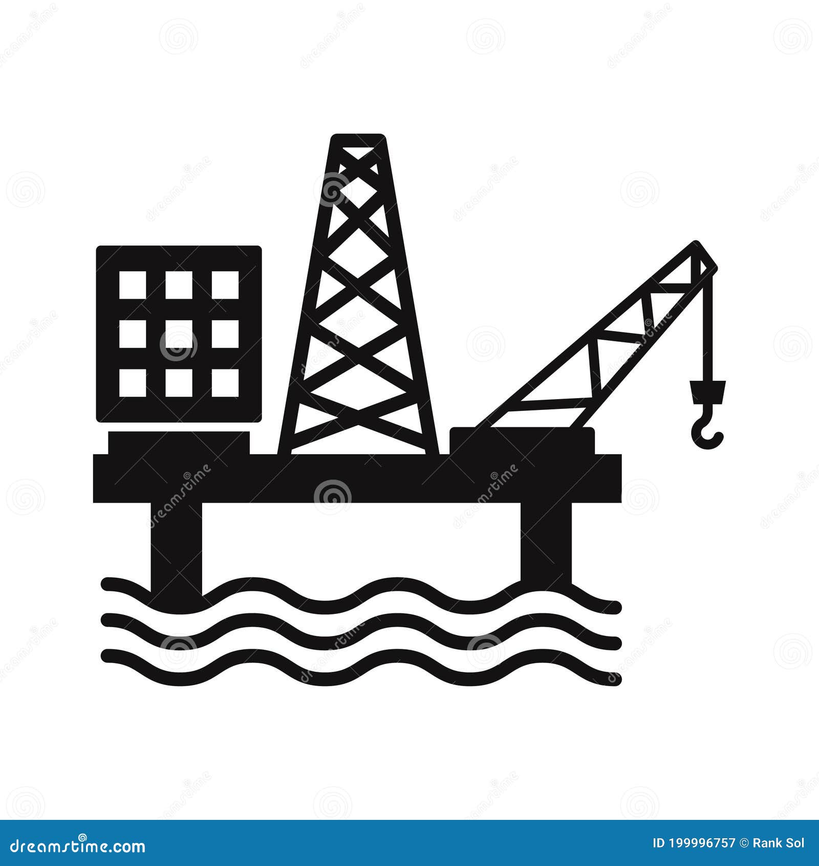 Drilling Ship Icon Vector | CartoonDealer.com #127695891