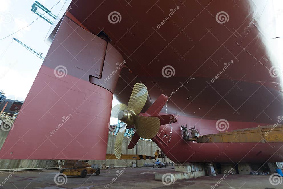 Ship in dry dock stock photo. Image of cargo, bulk, staging - 79335312