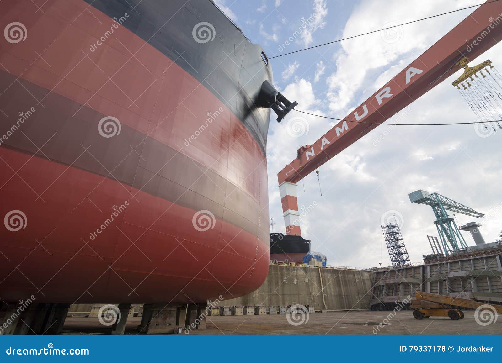 Ship in dry dock editorial stock photo. Image of floating - 79337178