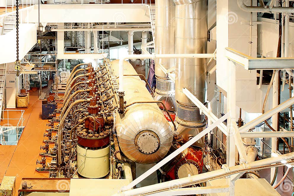 Ship engine stock image. Image of filters, cylinder, pipe - 23690235