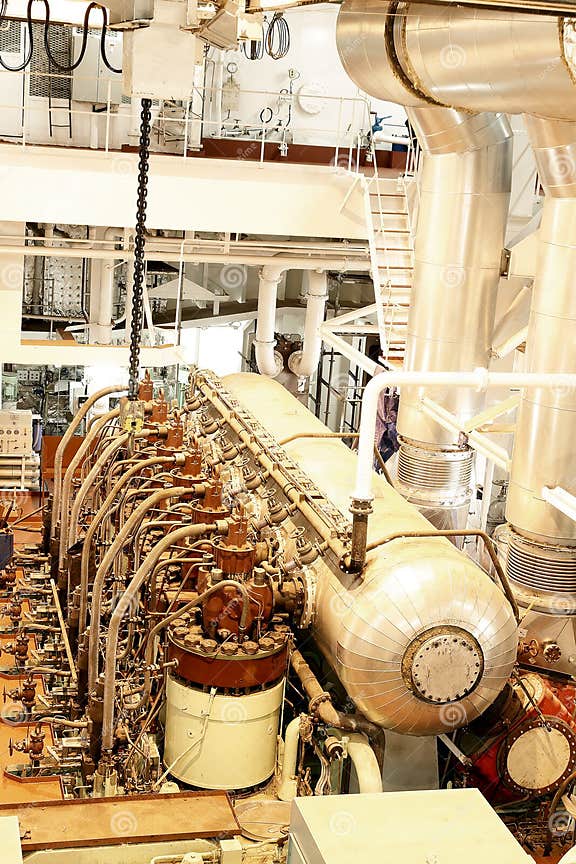 Ship engine stock image. Image of transmission, diesel - 23690333