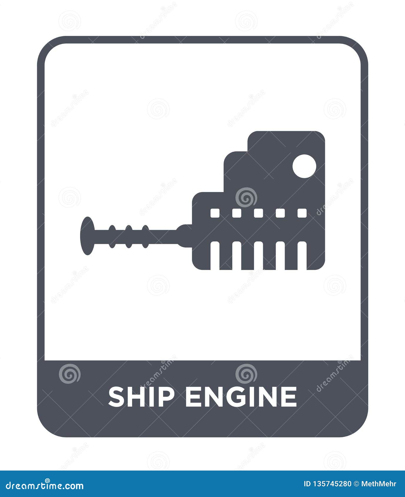 Ship Engine Icon In Trendy Design Style. Ship Engine Icon Isolated On ...
