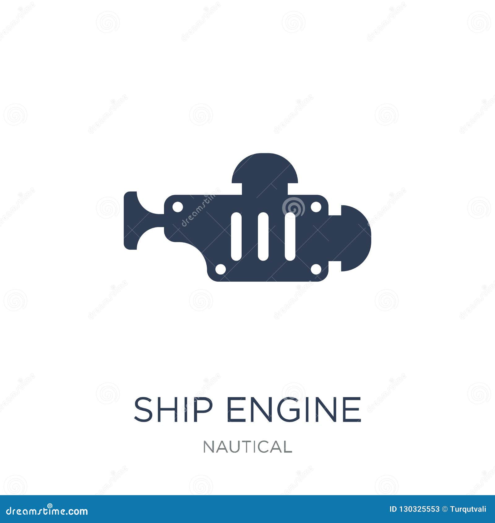 Ship Engine Icon. Trendy Flat Vector Ship Engine Icon on White B Stock ...