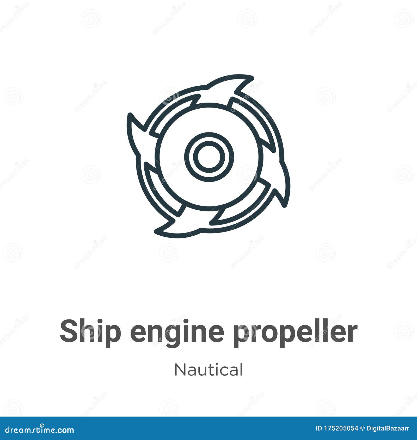 Ship Engine Propeller Isolated Icon. Simple Element Illustration From ...