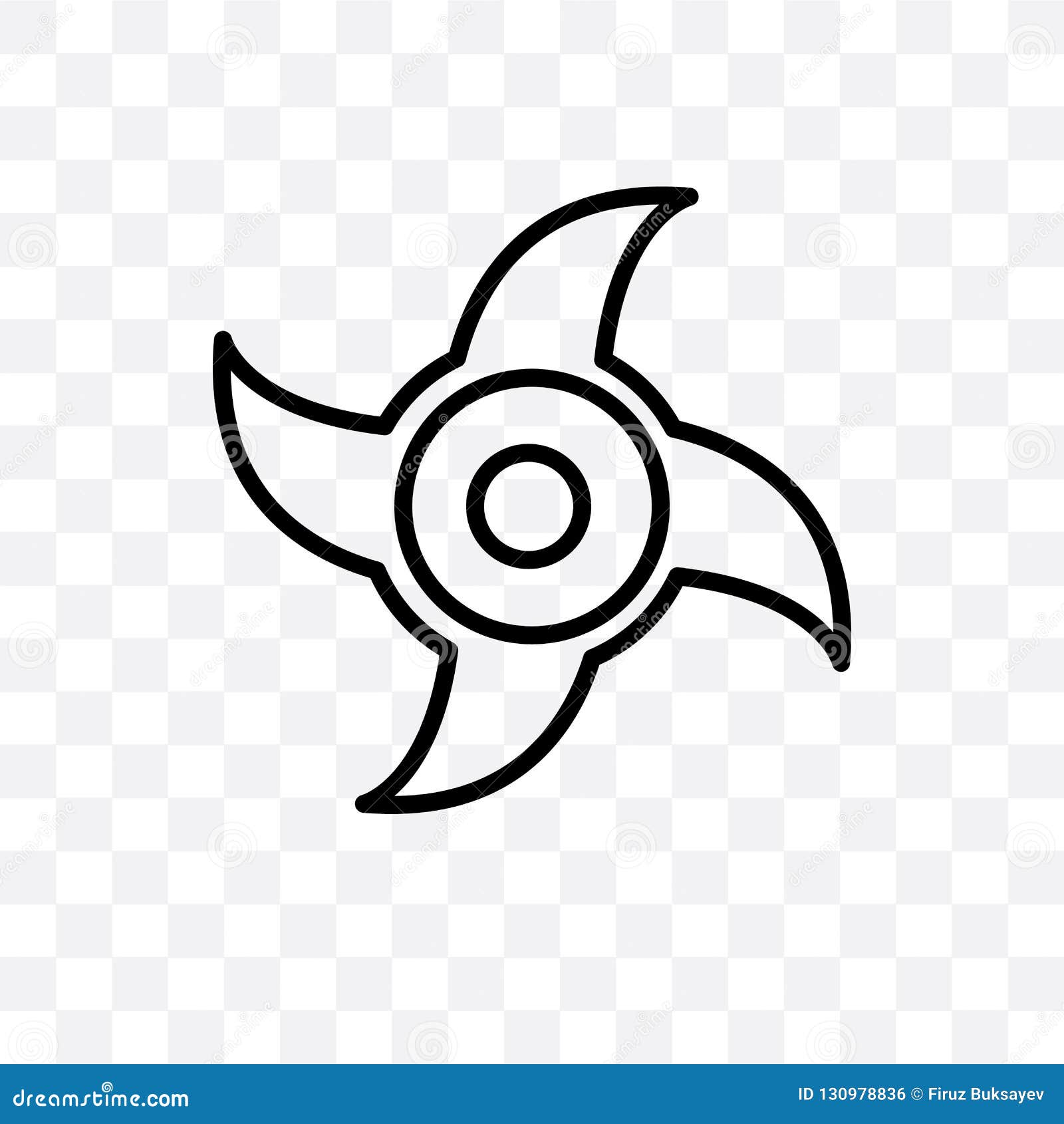 Ship Engine Propeller Icon From Nautical Outline Collection. Thin Line ...