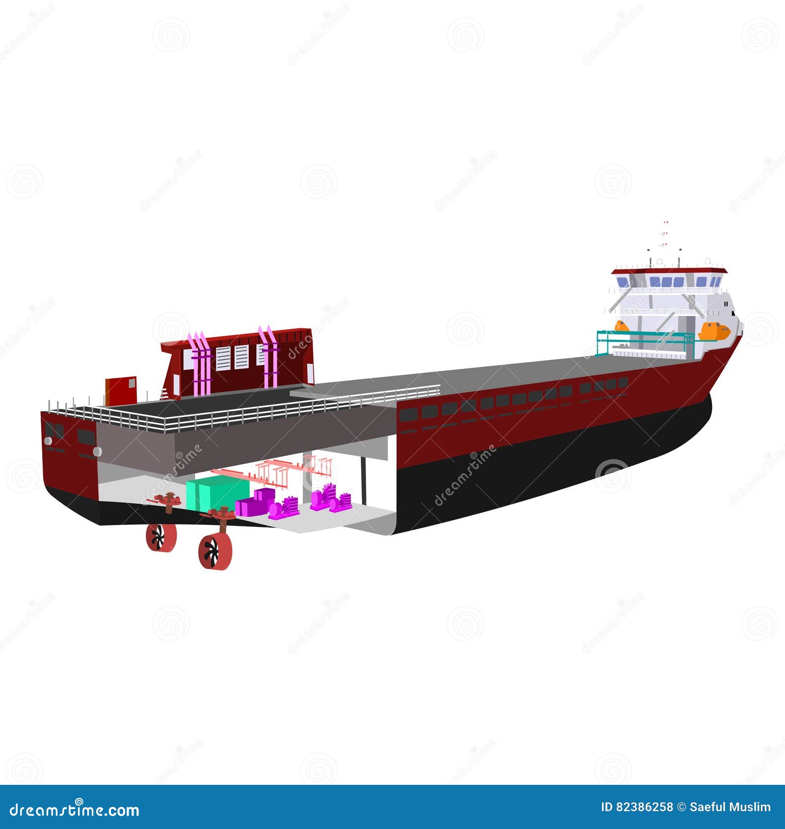 Ship engineering stock illustration. Illustration of shipping - 82386258