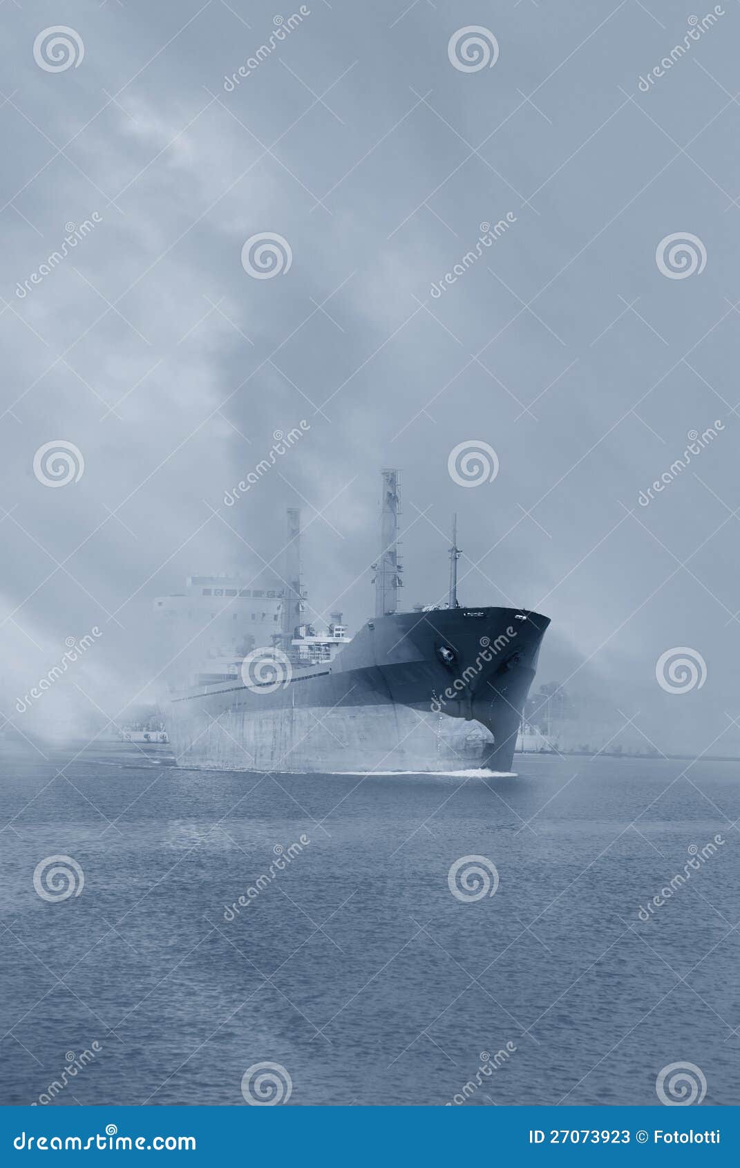 Ship in fog stock image. Image of environment, transportation - 27073923