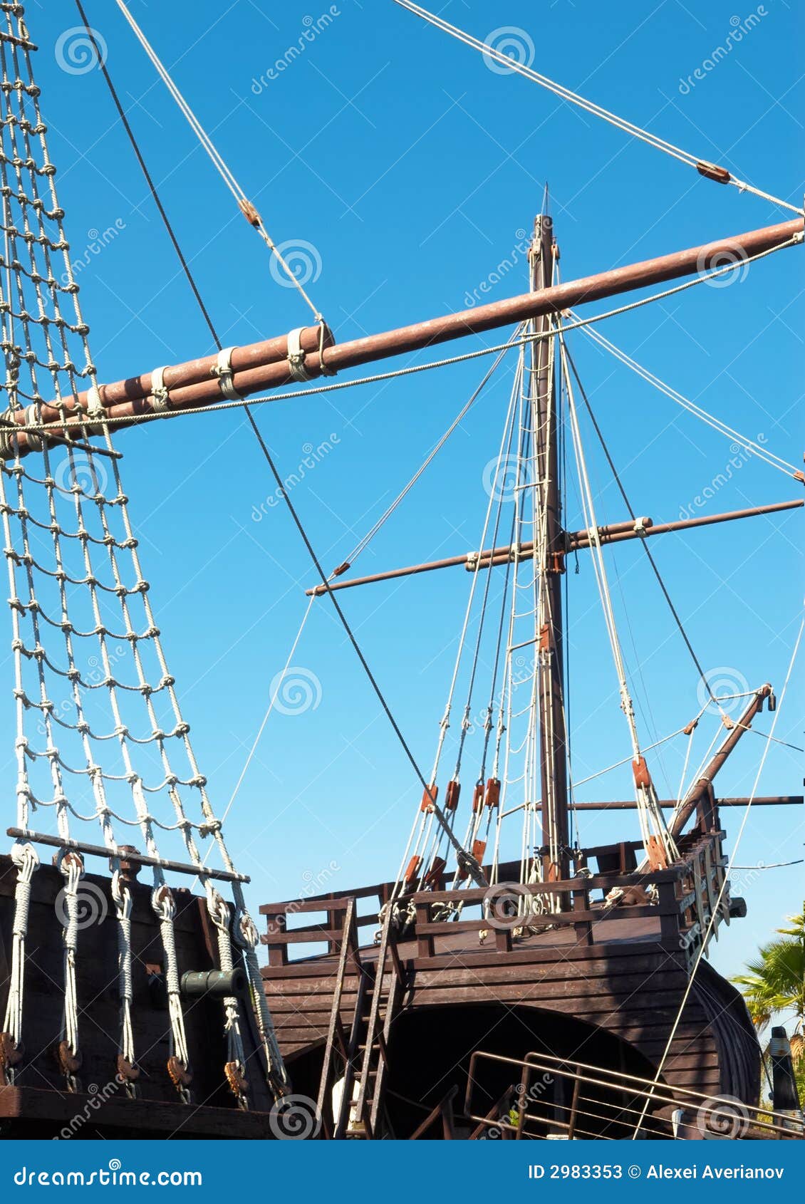 Ship foremast and cordage stock image. Image of deck, activity - 2983353
