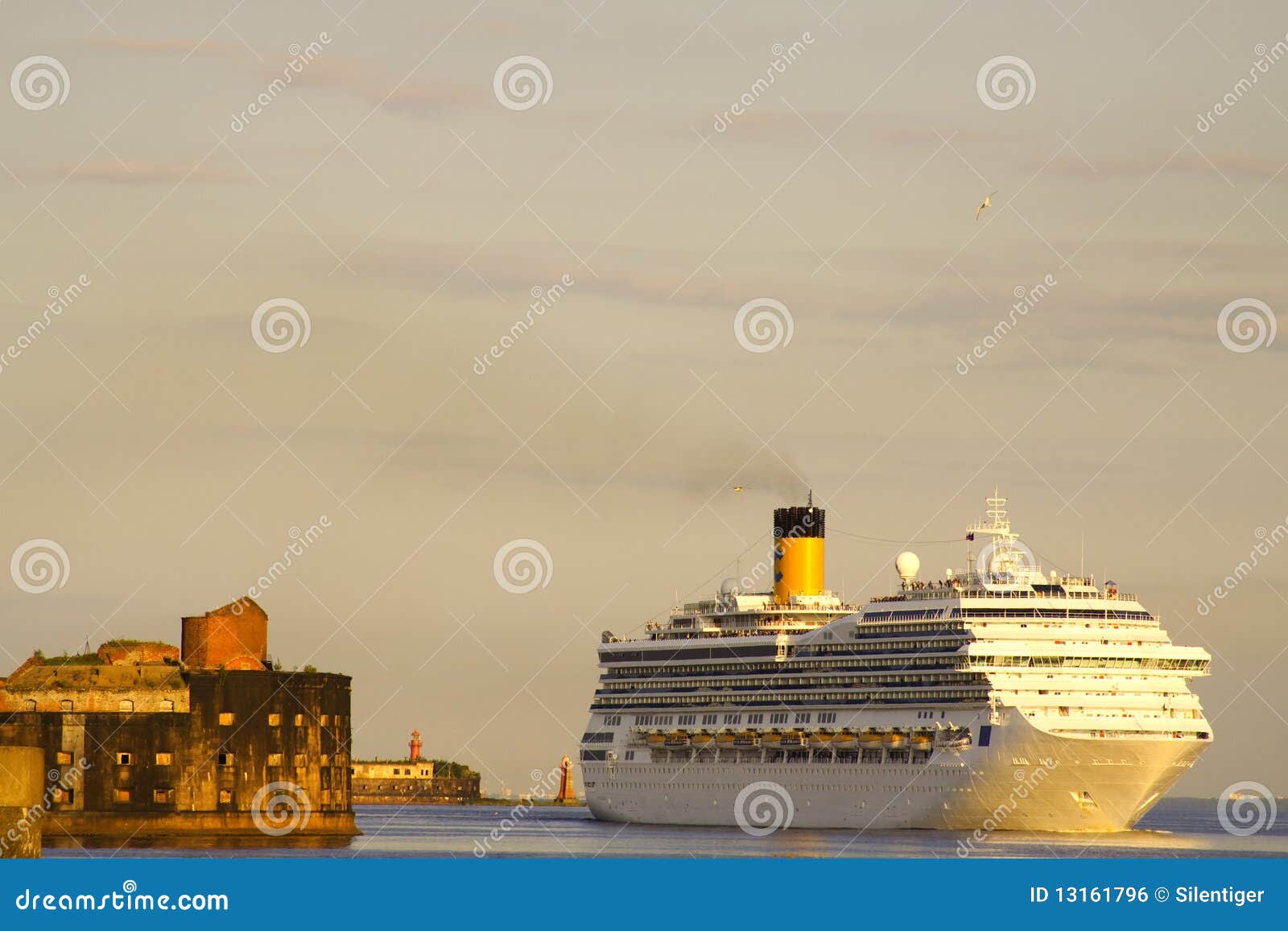 Ship and Fortress stock photo. Image of ship, class, cruise - 13161796
