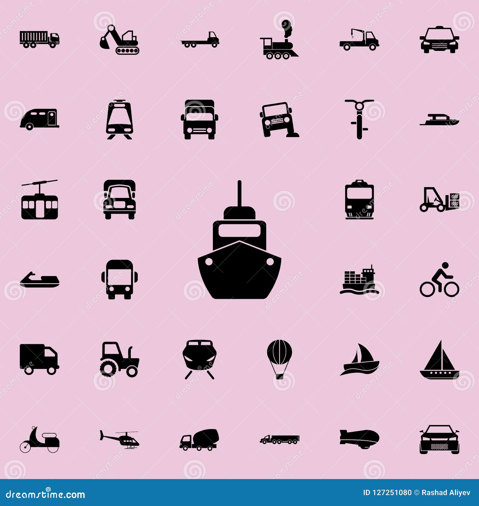 Ship Front View Icon. Transport Icons Universal Set for Web and Mobile ...