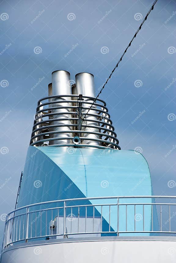 Ship funnel stock photo. Image of boat, blue, transport - 15045508