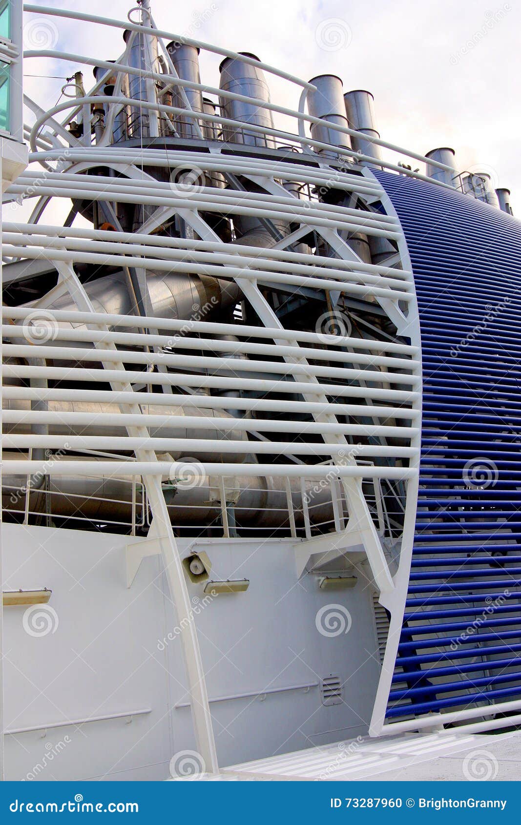 Ship funnels stock photo. Image of nortical, ocean, ship - 73287960