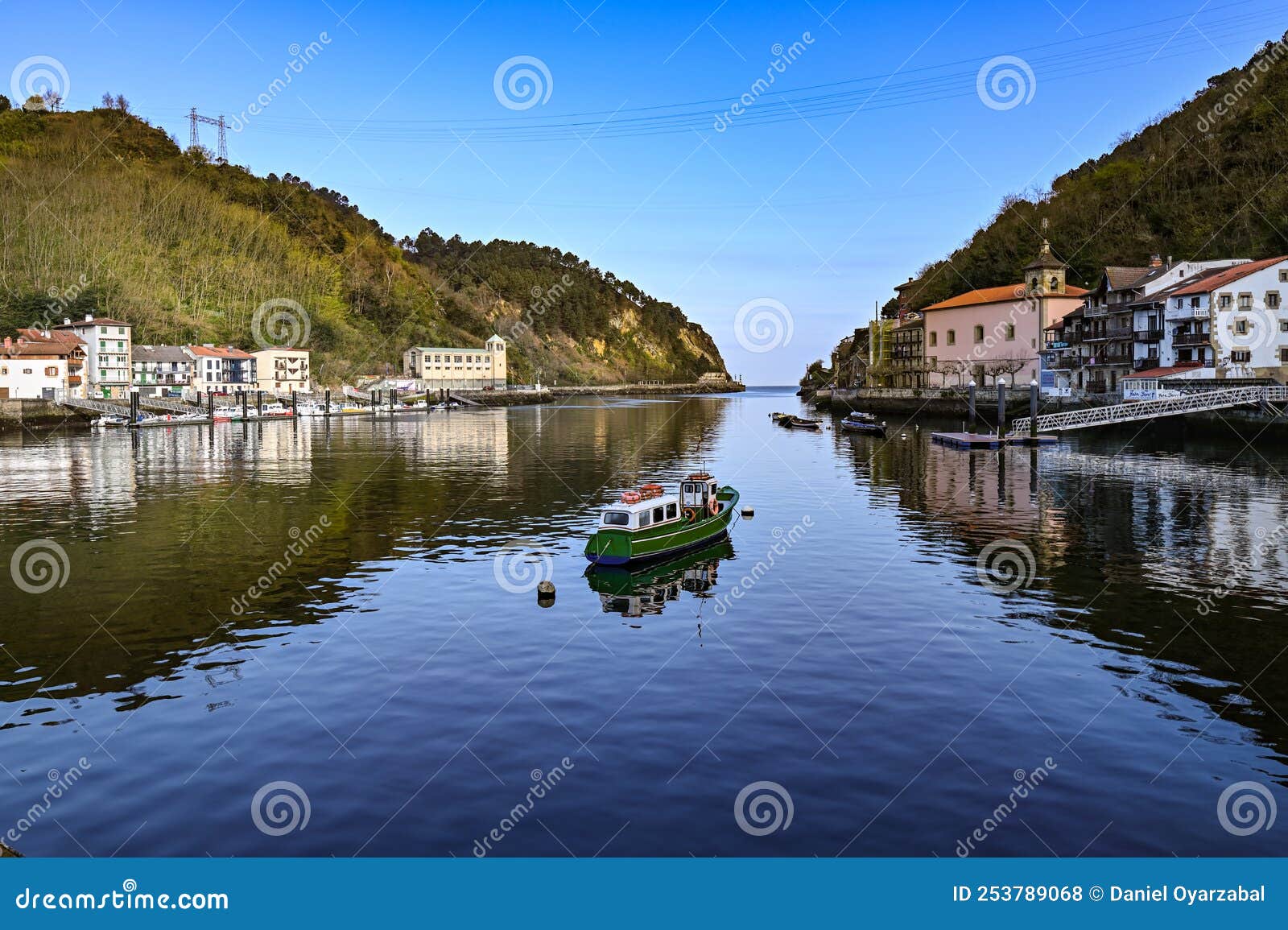 Ship going out to sea stock photo. Image of river, fishing - 253789068