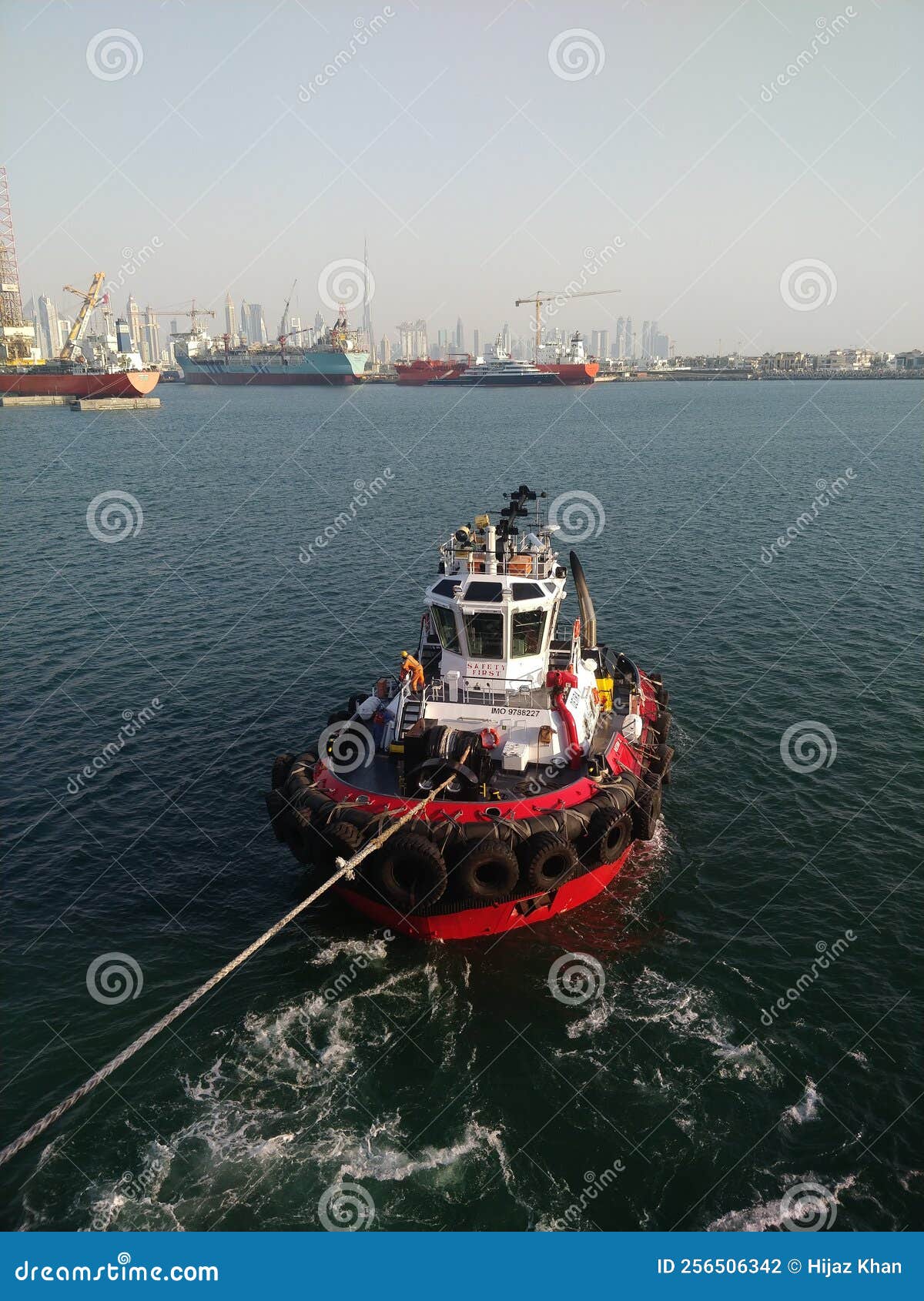 Ship Handling Tug Pulling Out Shop from Dock Editorial Photography ...