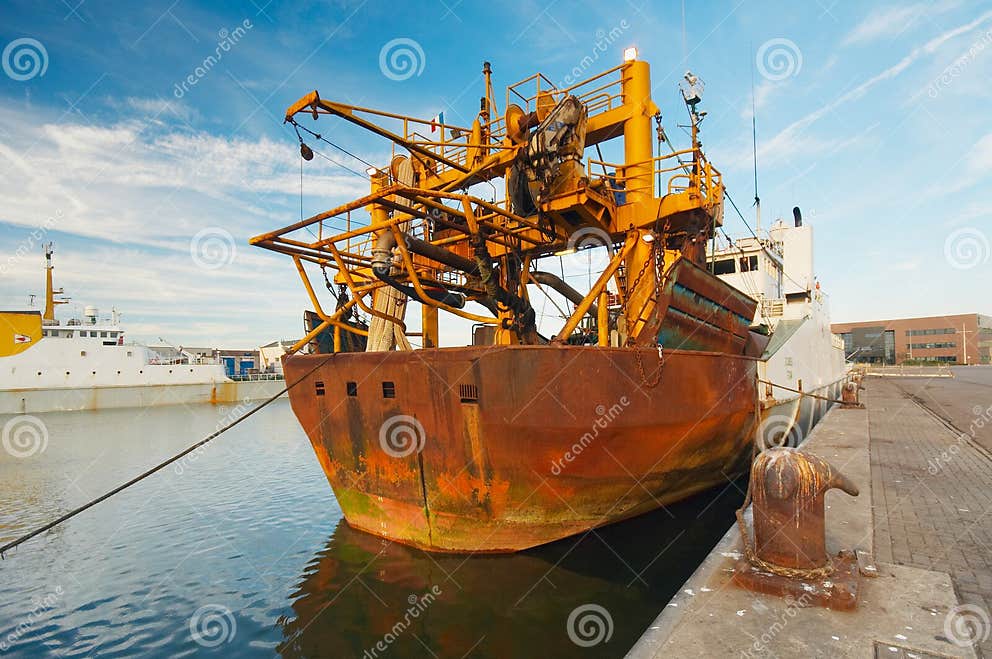 Ship in harbor stock photo. Image of marina, industrial - 1038996
