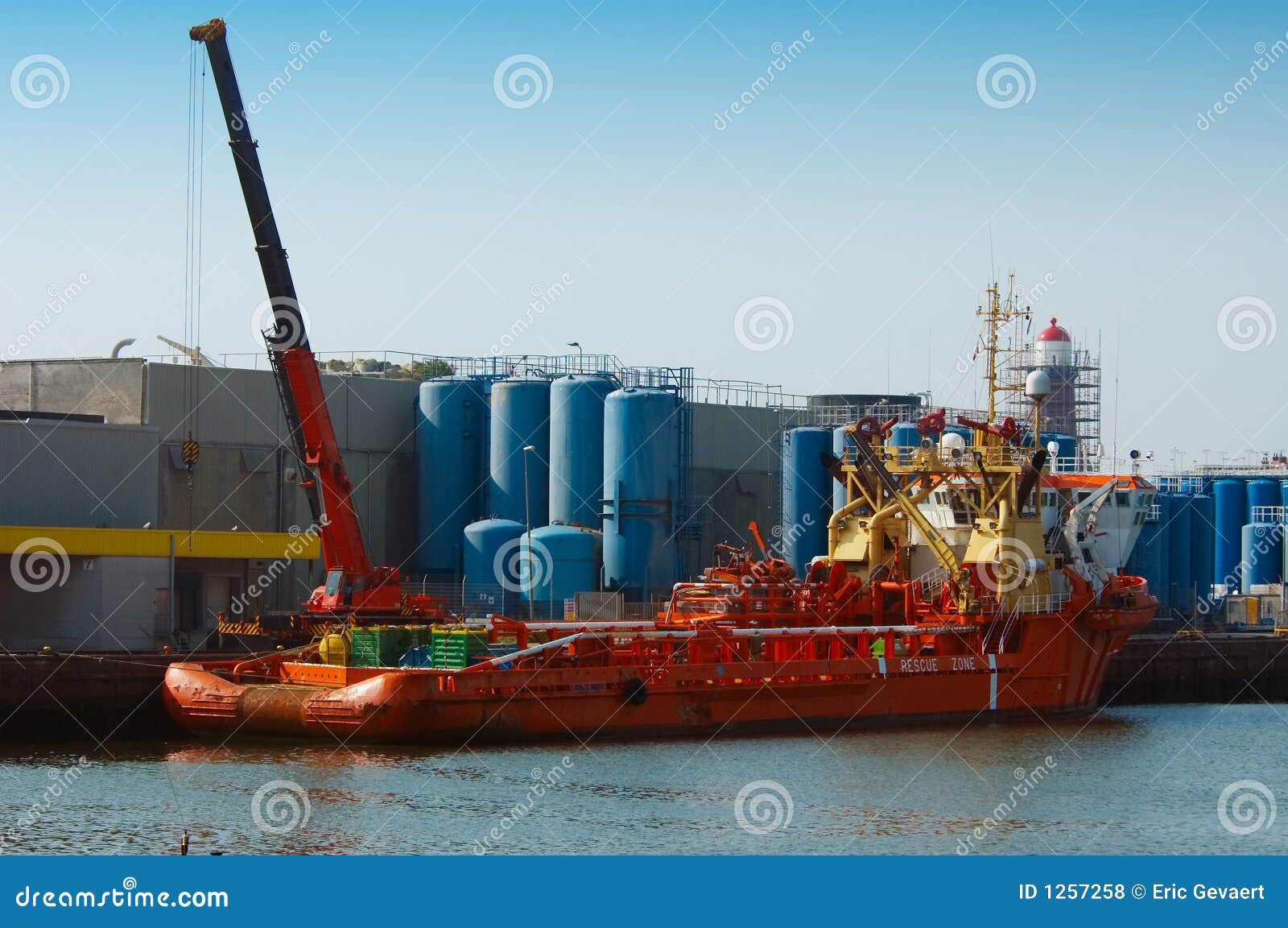 Ship in harbor stock photo. Image of float, marina, ijmuiden - 1257258