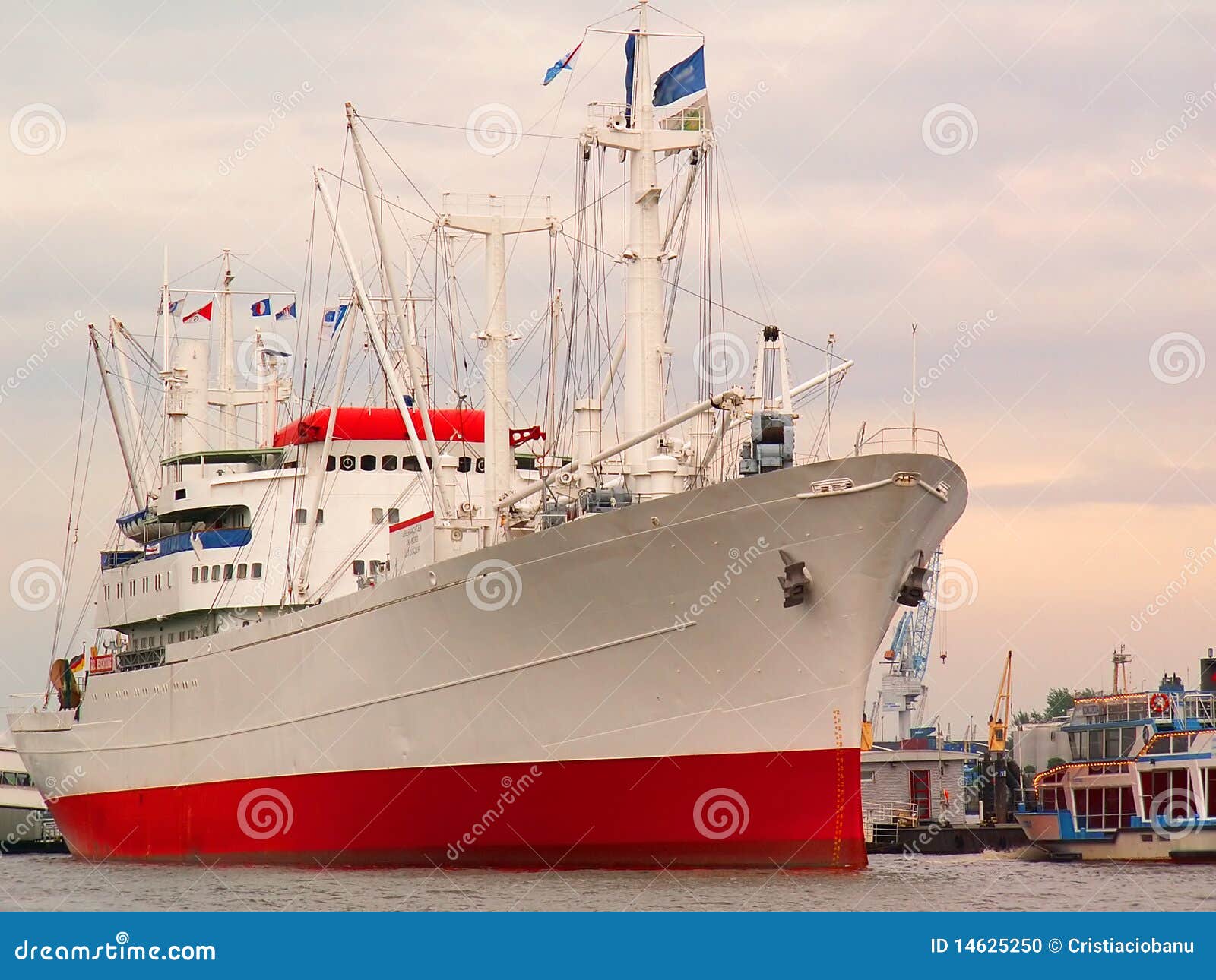 Ship in the harbor stock photo. Image of marine, deck - 14625250