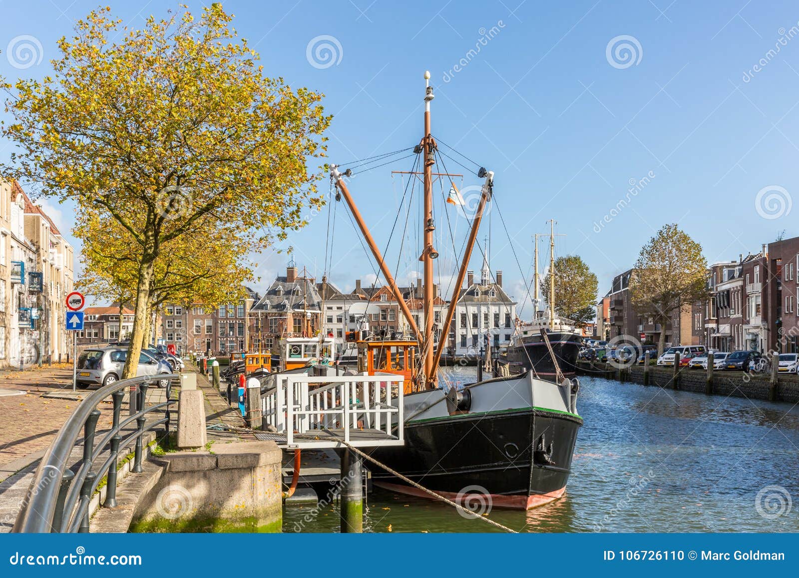 Ship in the Harbor of Maassluis, the Netherlands Editorial Image ...