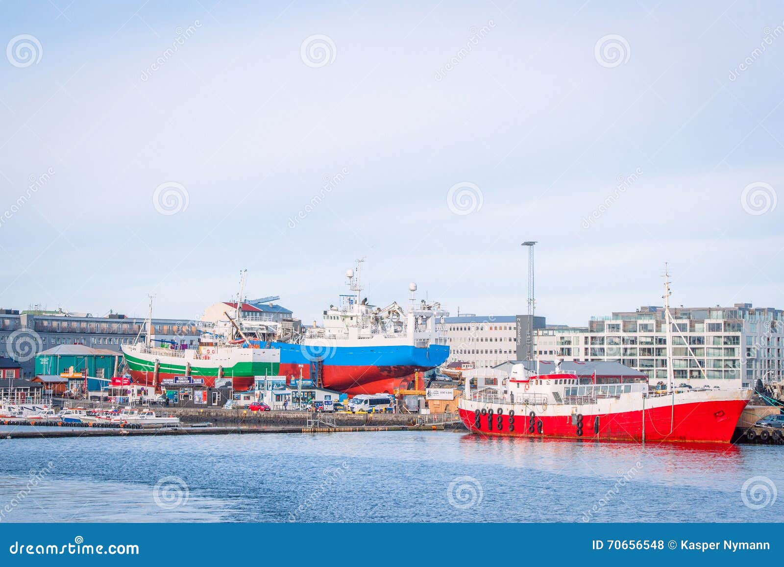 Ship at the Harbor in Reykjavik, Iceland Editorial Stock Photo - Image ...