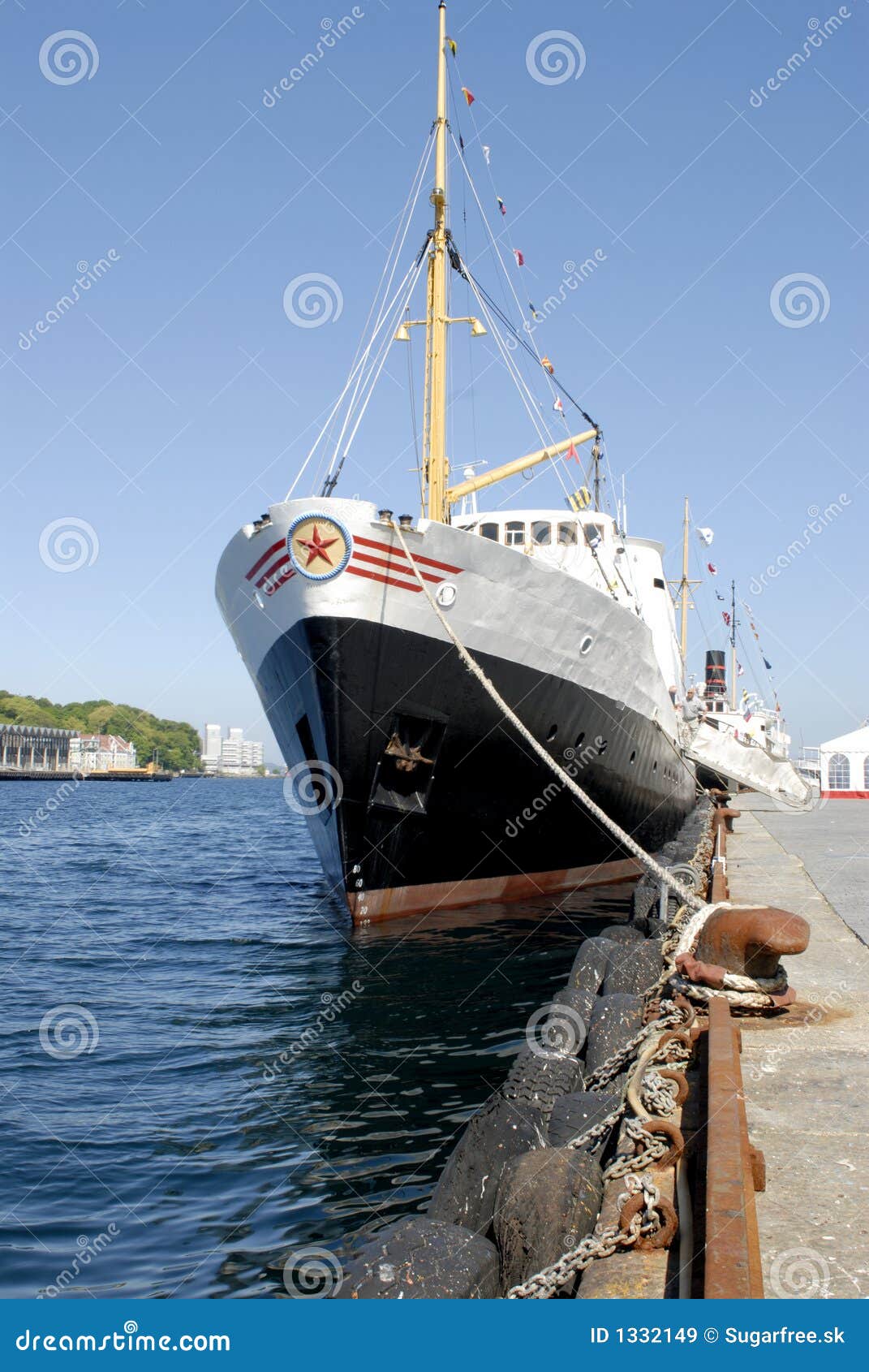 Ship in harbour stock image. Image of port, onboard, sailing - 1332149