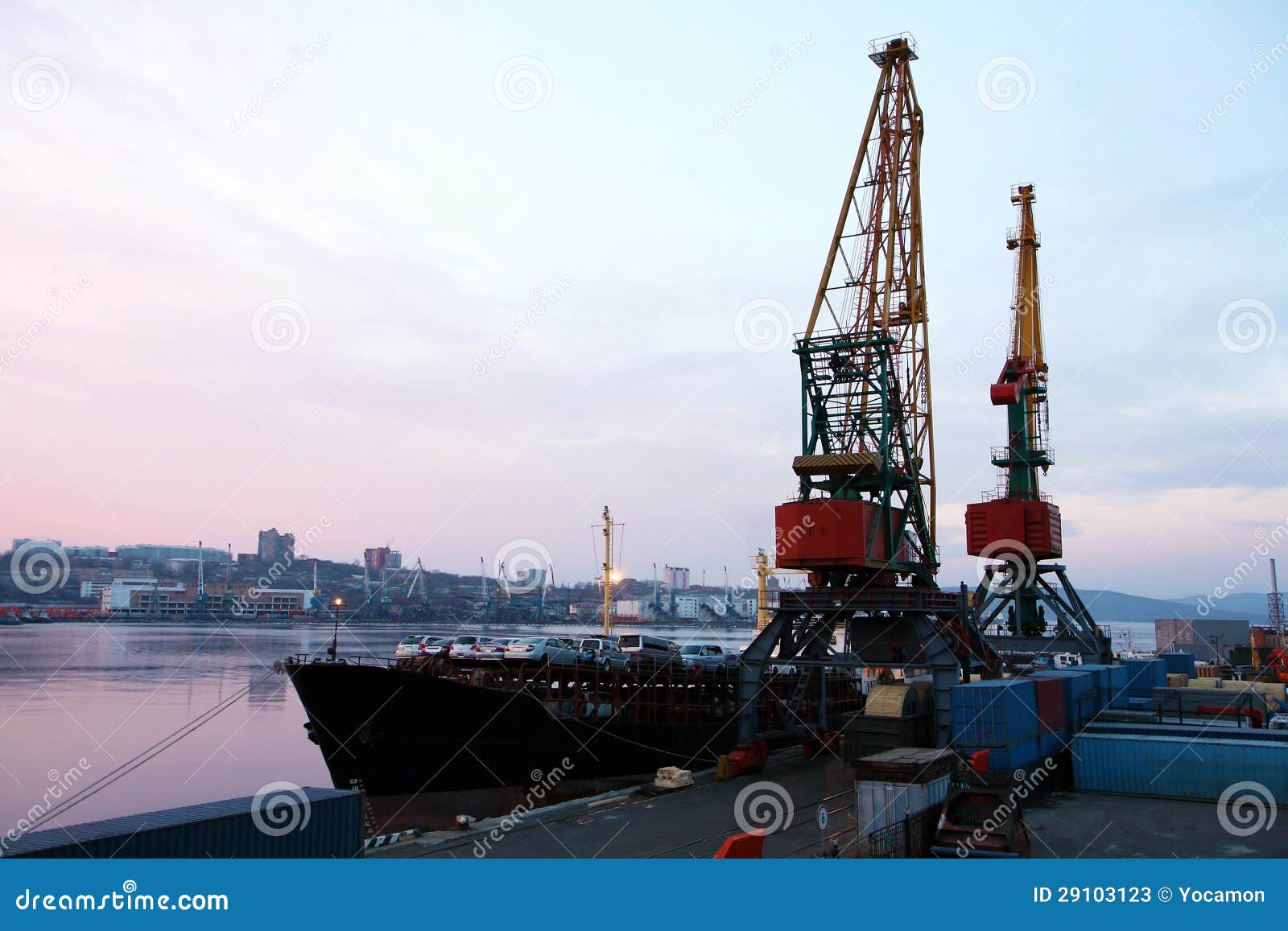 Ship in harbour stock image. Image of cargo, river, boat - 29103123
