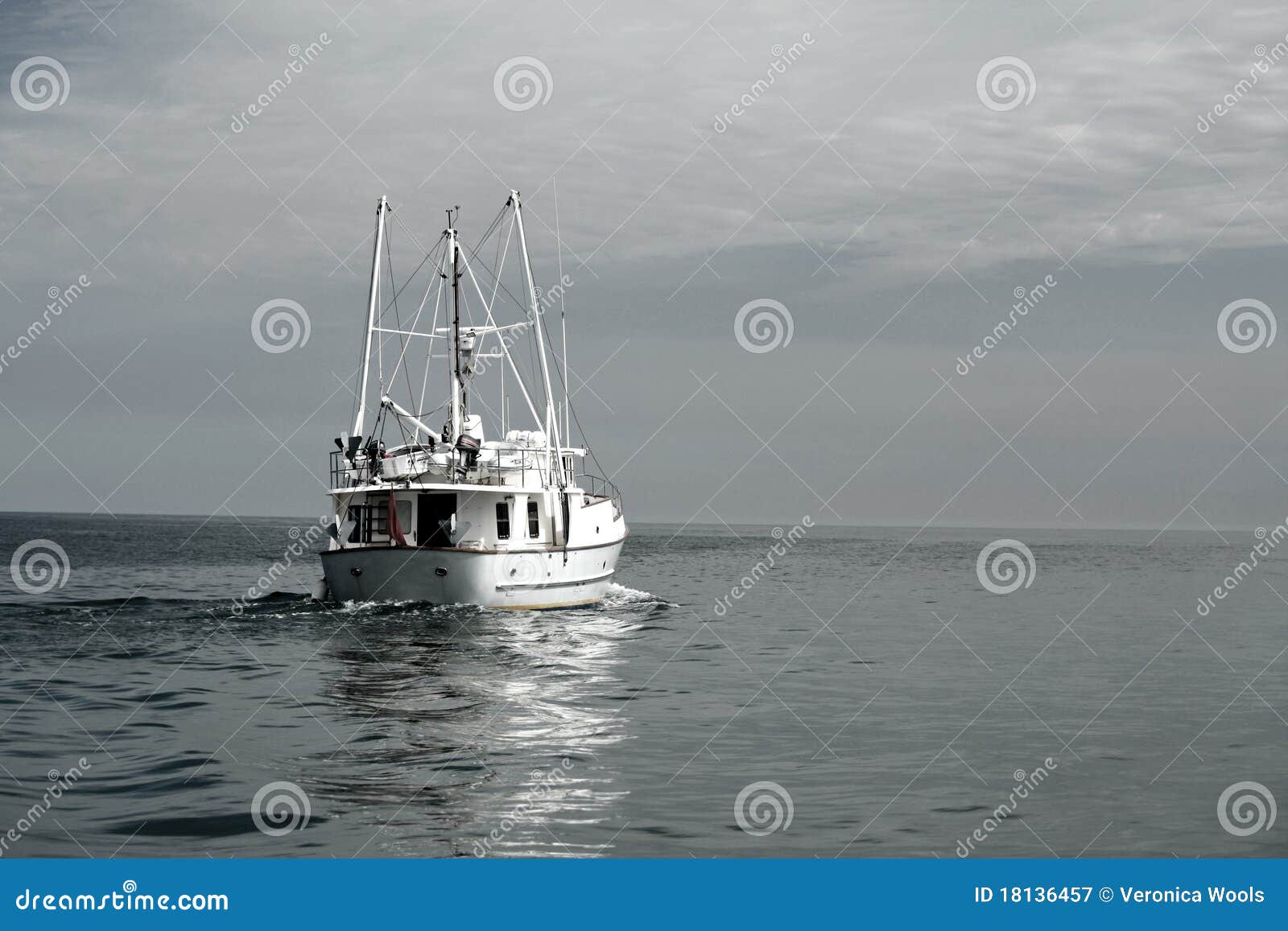 Ship heading out to Sea stock image. Image of lone, adventure - 18136457