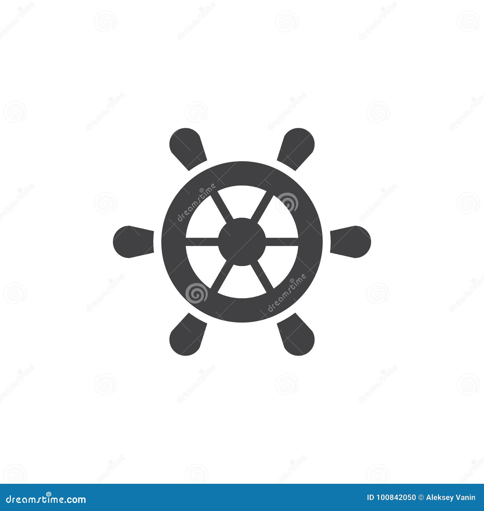 Helm icon vector stock vector. Illustration of ship - 100842050