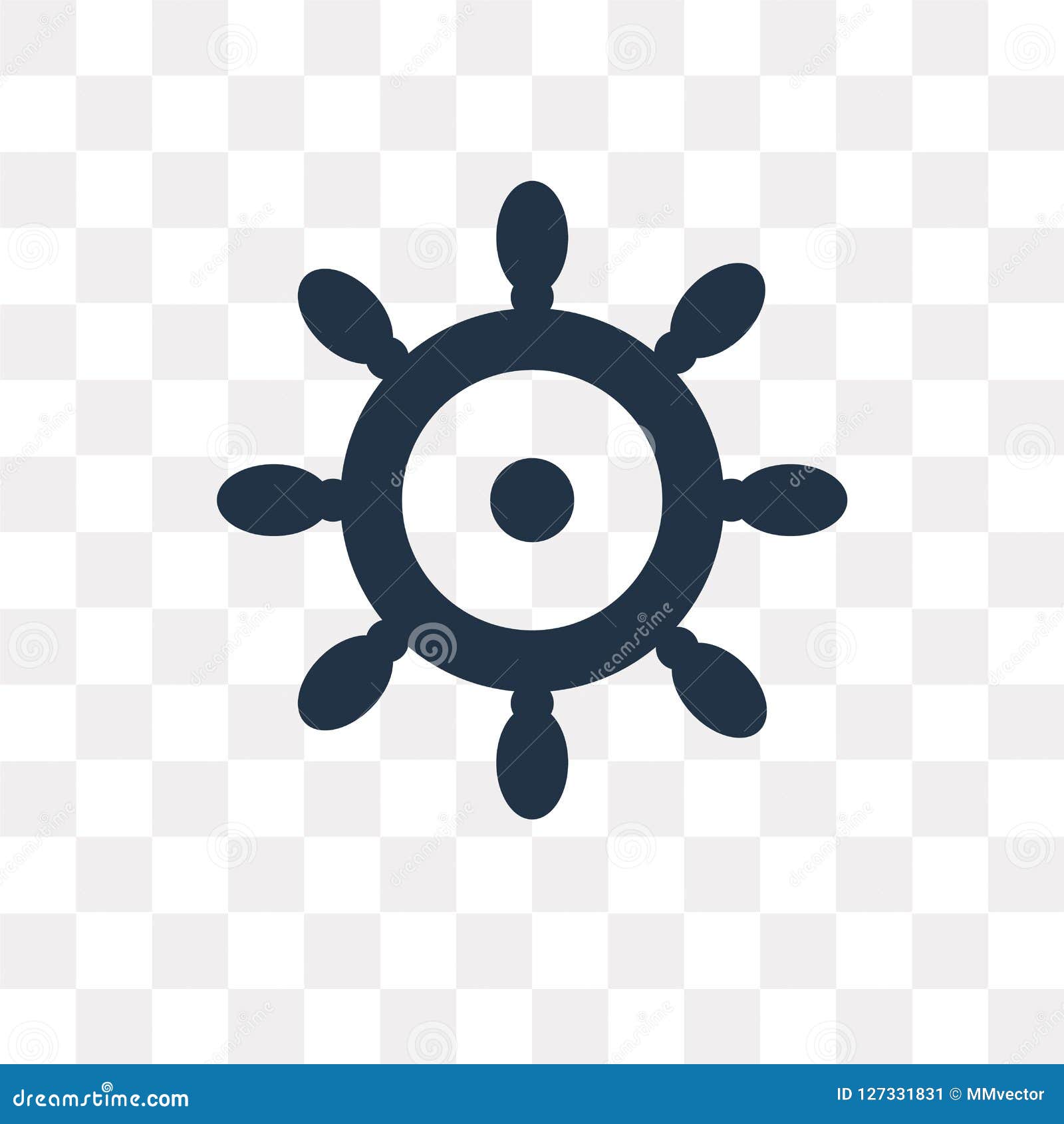Ship Helm Vector Icon Isolated on Transparent Background, Ship H Stock ...