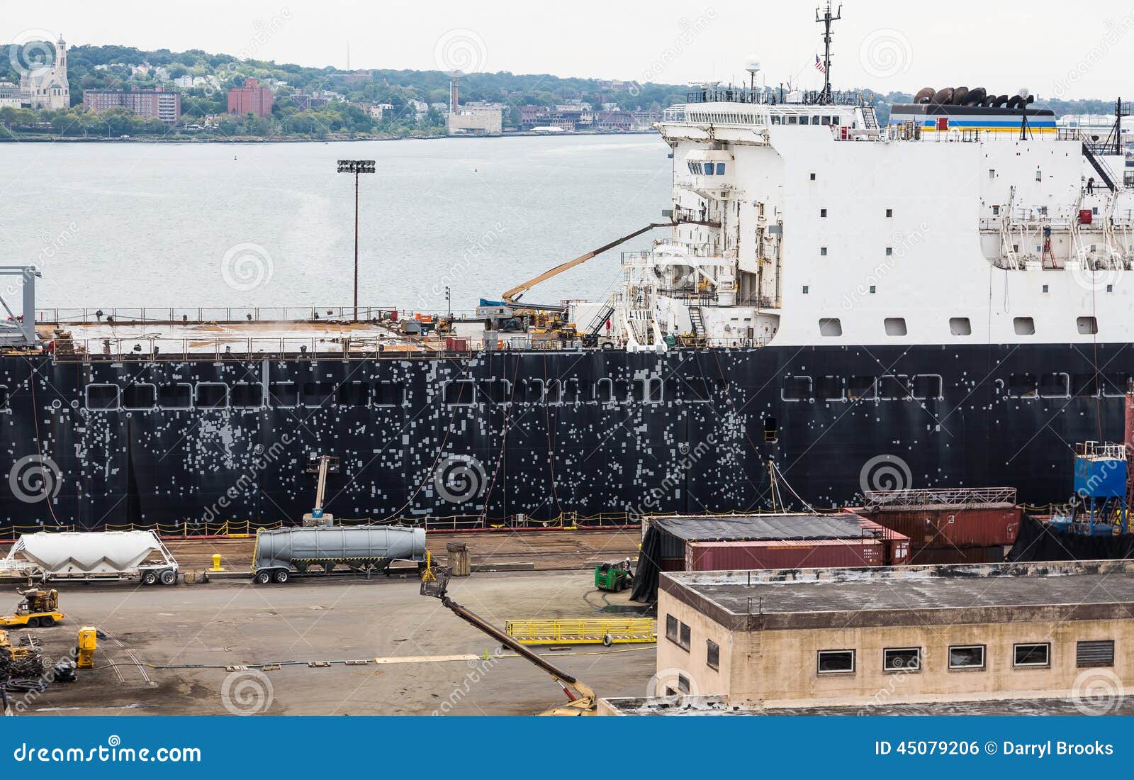 Ship Hull Repair stock photo. Image of yard, boat, metal - 45079206
