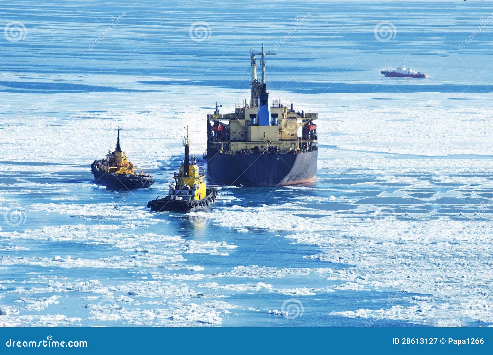 Ship on ice stock image. Image of offshore, supply, refinery - 28613127