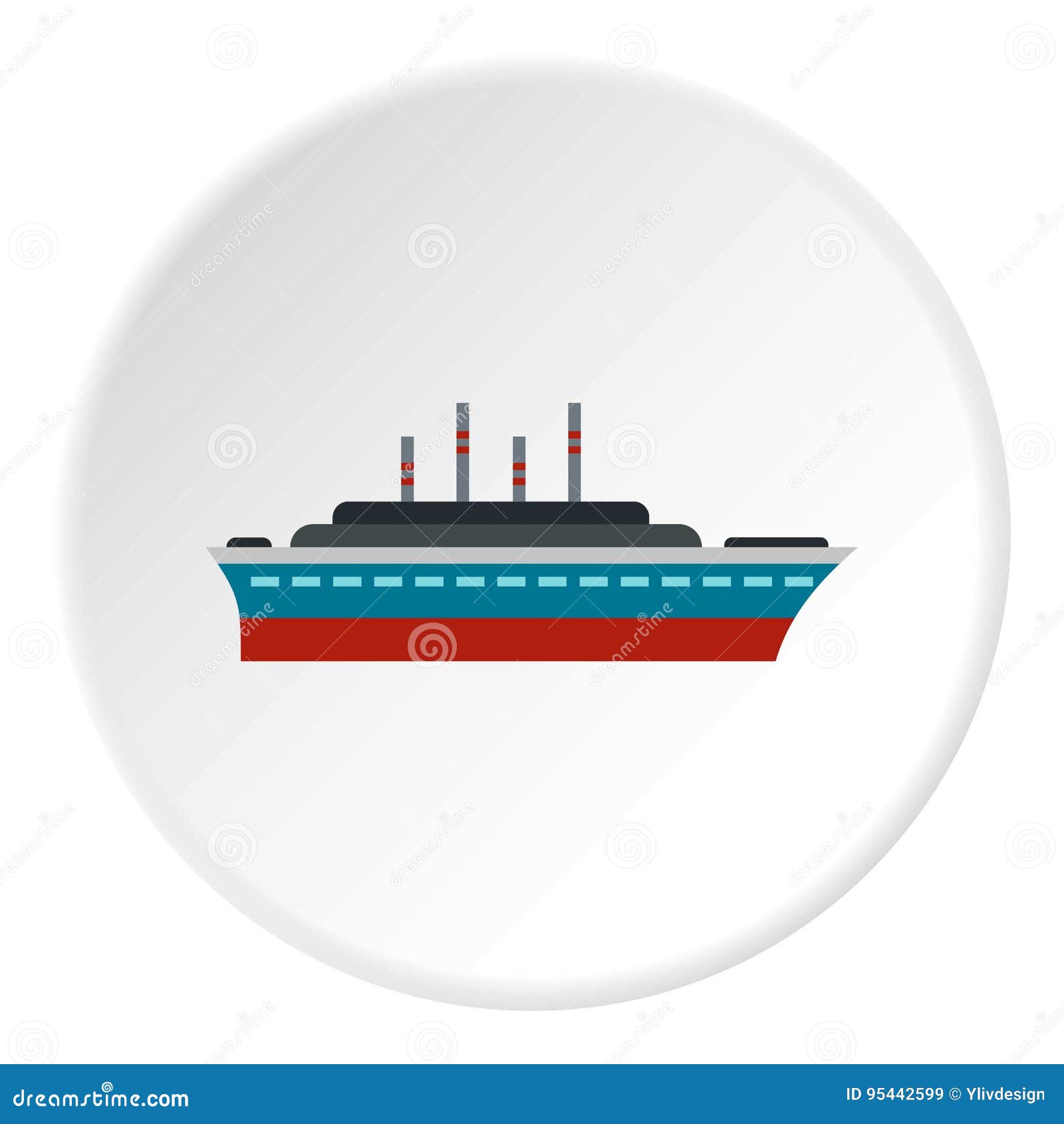Ship icon circle stock vector. Illustration of holiday - 95442599
