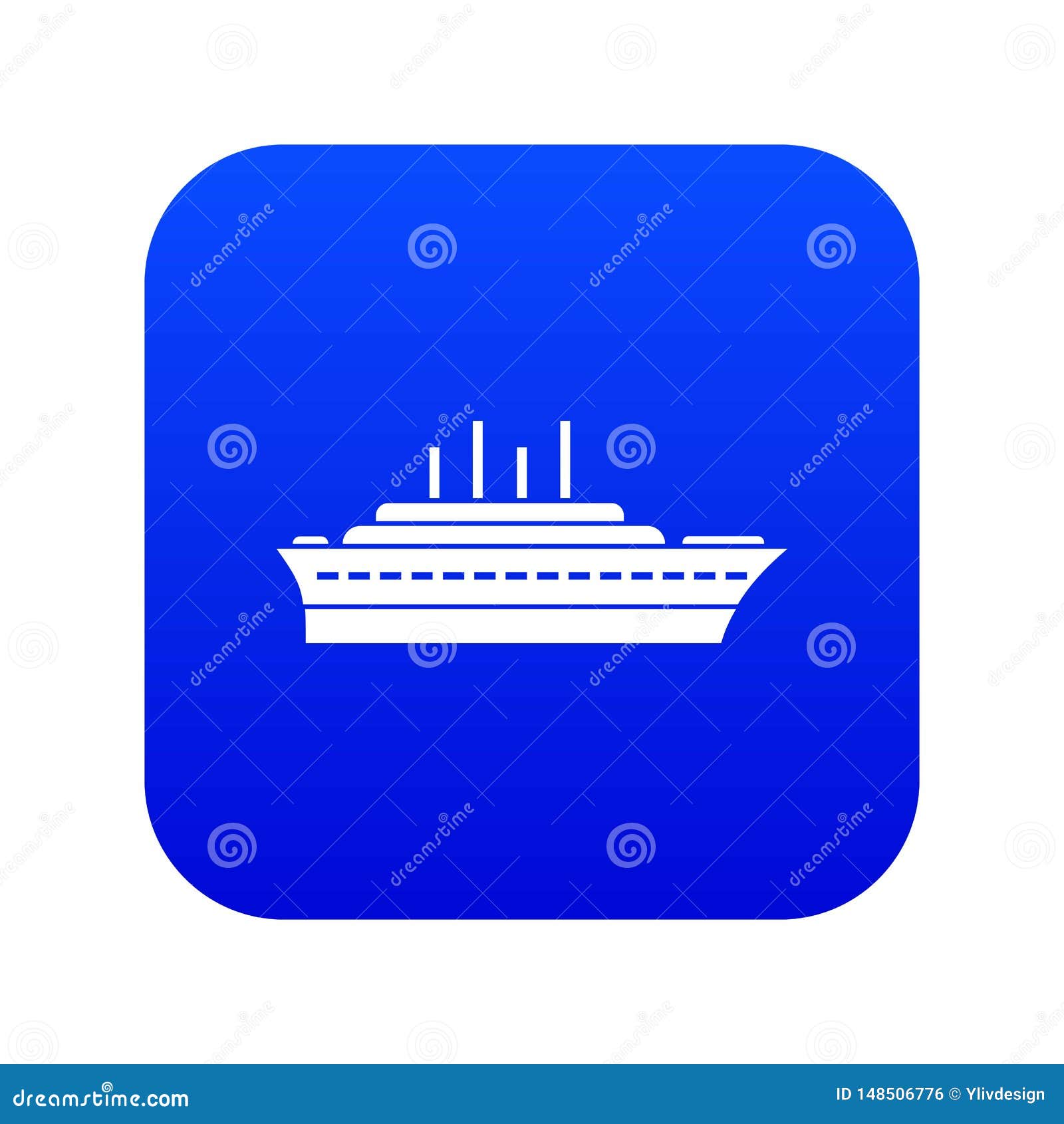 Ship icon digital blue stock vector. Illustration of holiday - 148506776