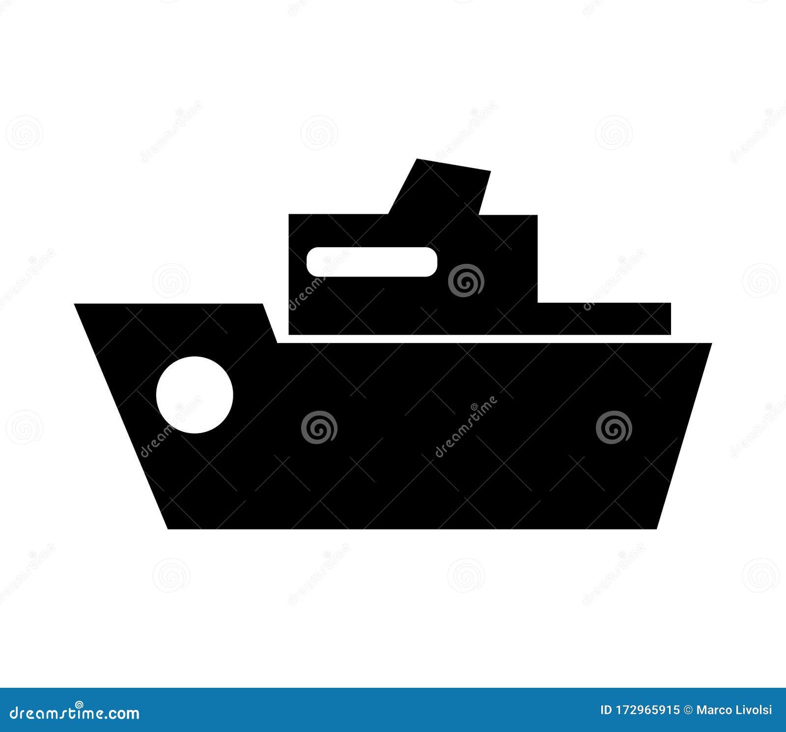 Ship Icon Illustrated in Vector on White Background Stock Illustration ...