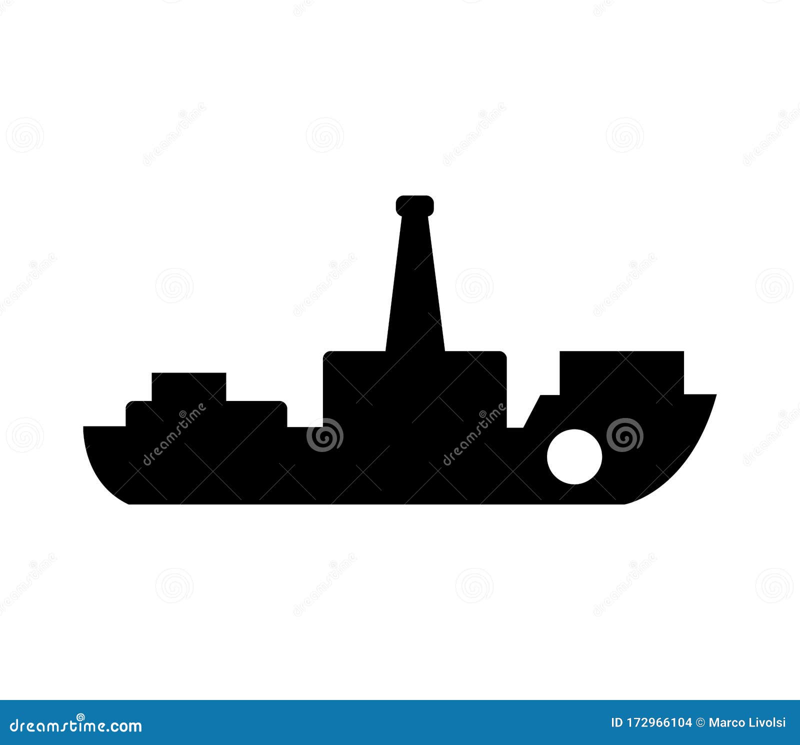 Ship Icon Illustrated in Vector on White Background Stock Illustration ...