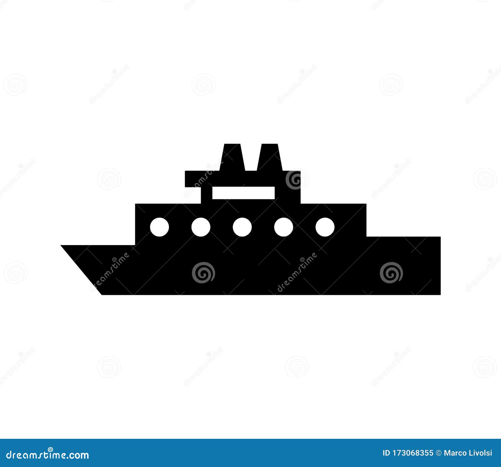 Ship Icon Illustrated in Vector on White Background Stock Illustration ...