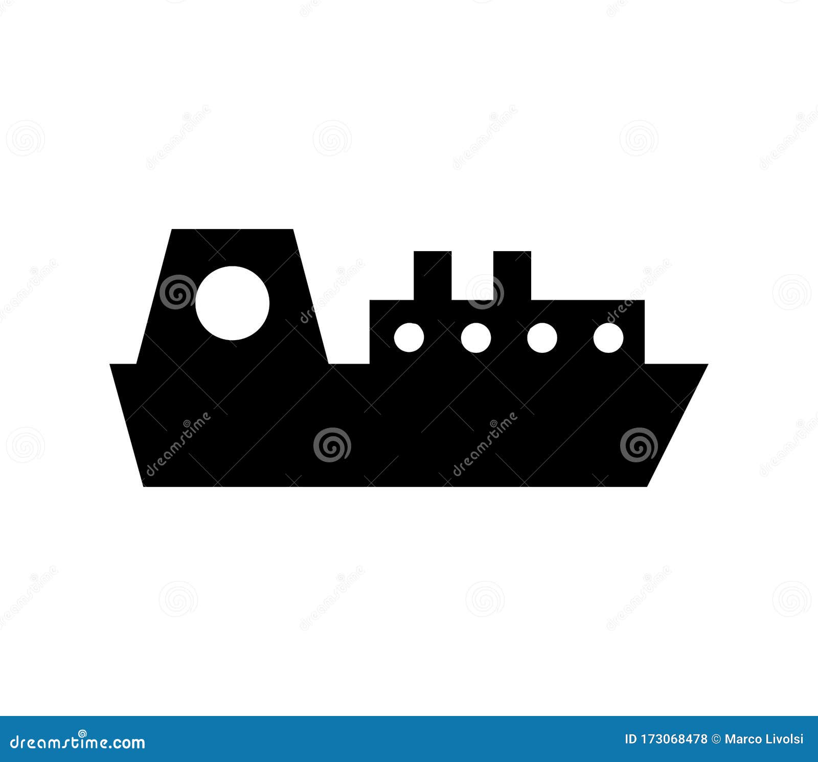 Ship Icon Illustrated in Vector on White Background Stock Illustration ...