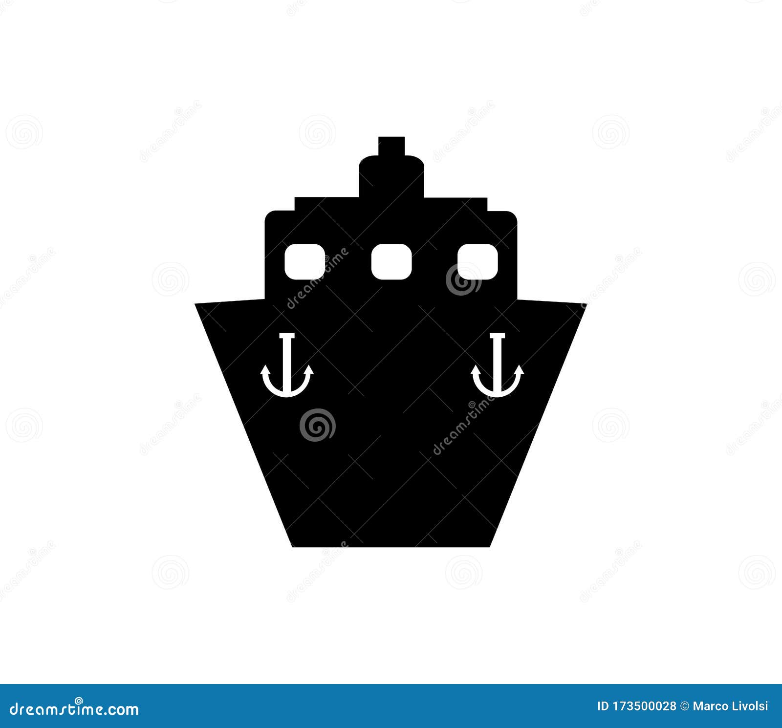 Ship Icon Illustrated in Vector on White Background Stock Illustration ...