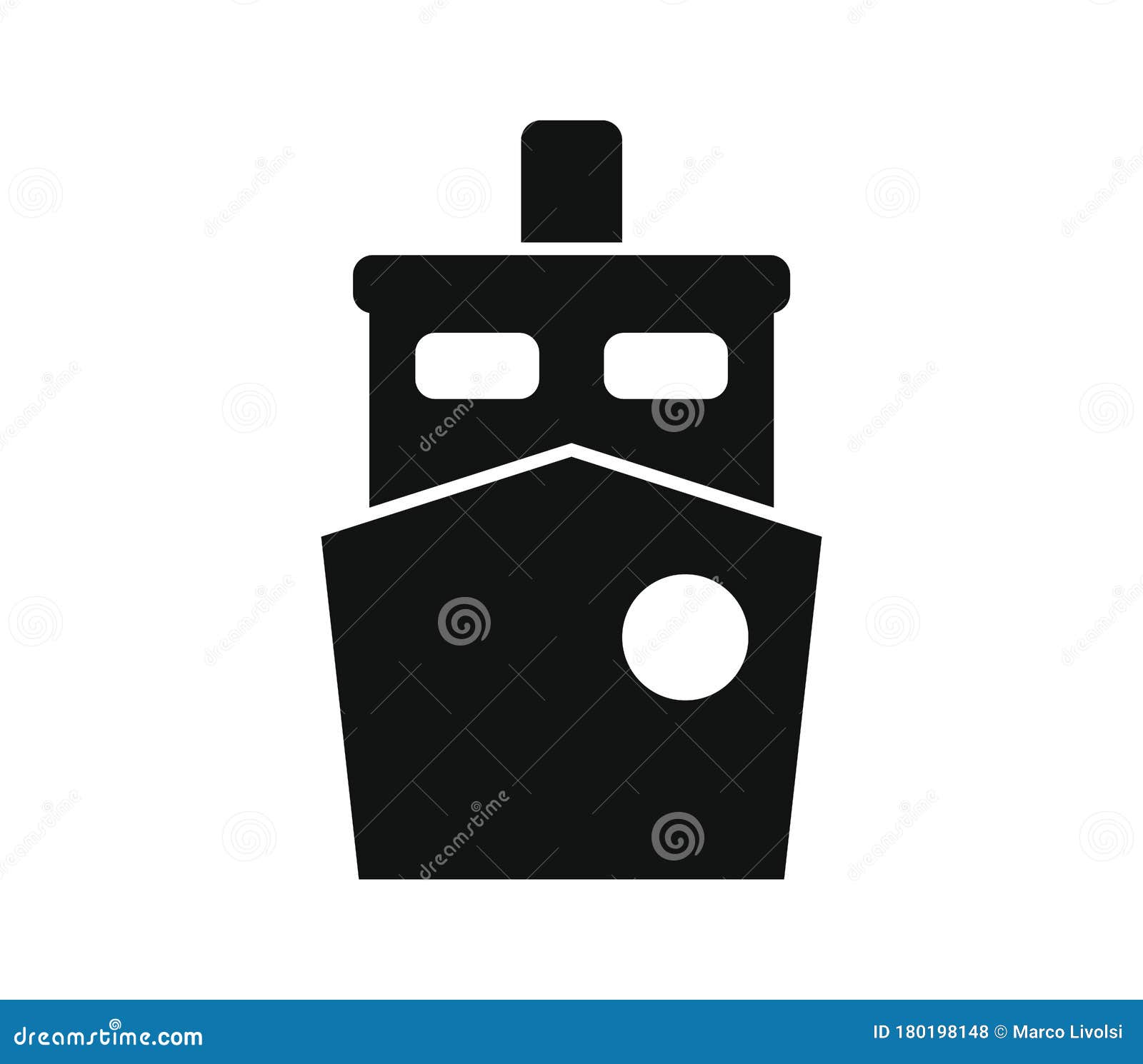 Ship Icon Illustrated in Vector on White Background Stock Illustration ...