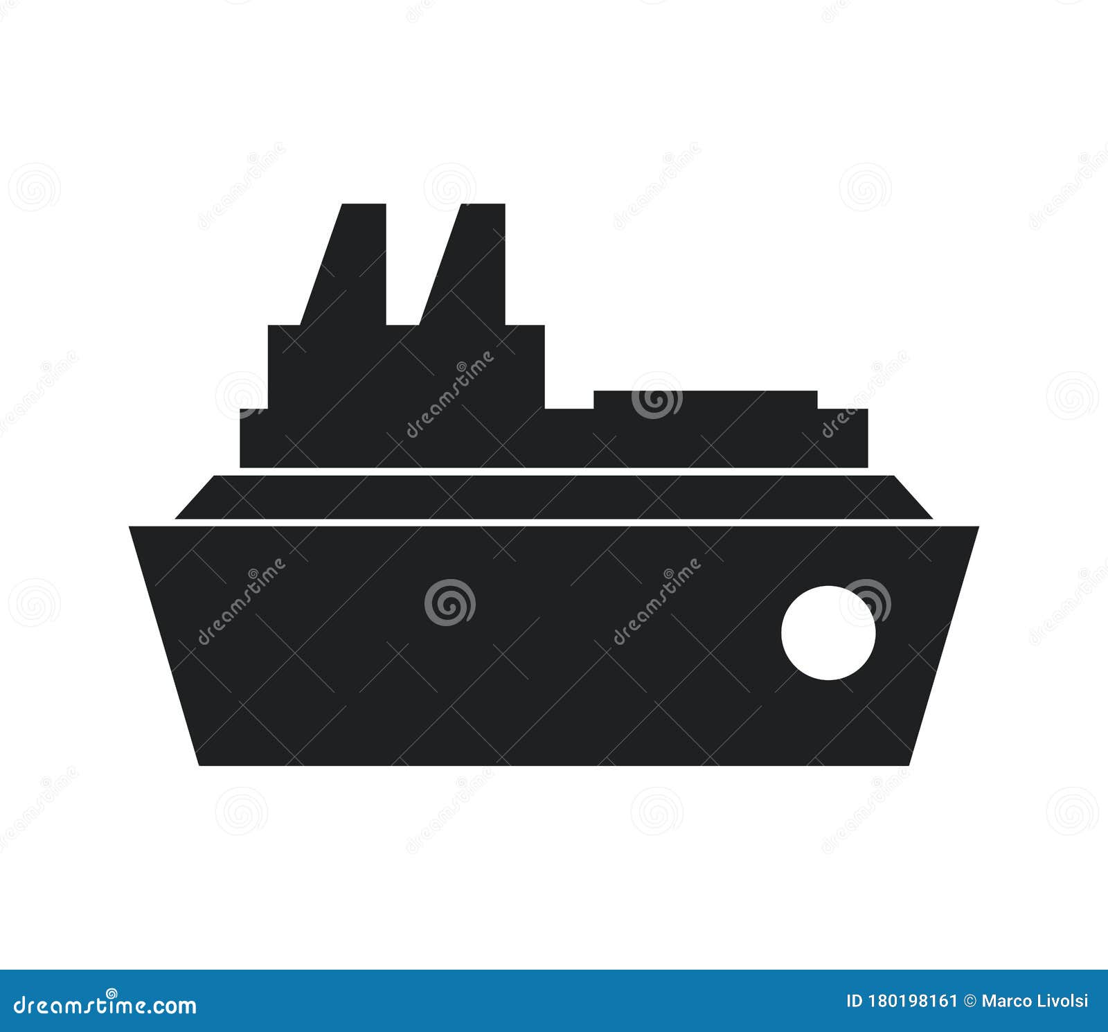 Ship Icon Illustrated in Vector on White Background Stock Illustration ...