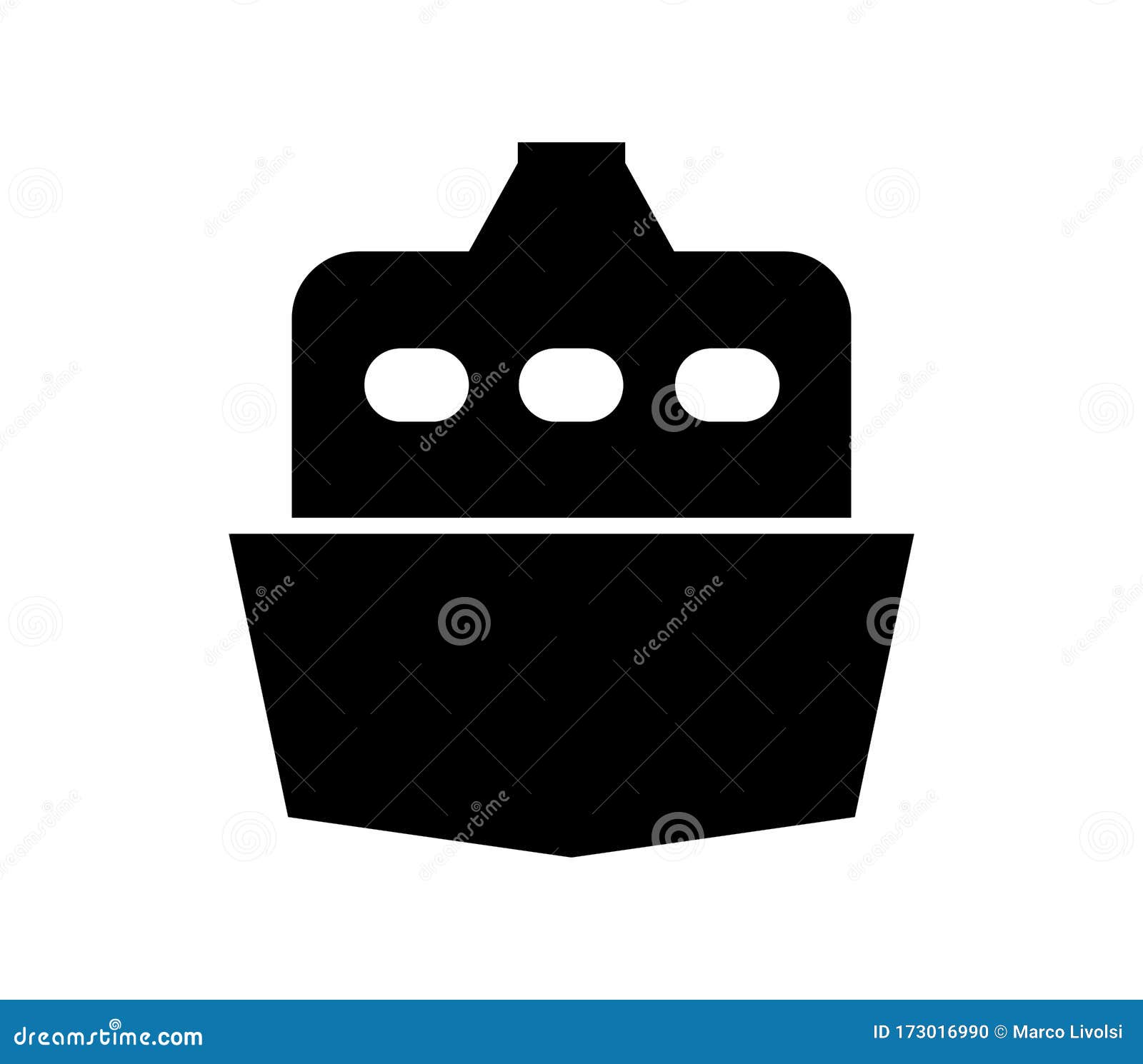 Ship Icon Illustrated in Vector on White Background Stock Illustration ...