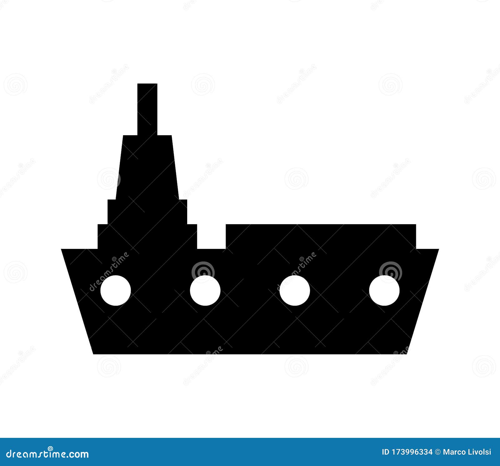 Ship Icon Illustrated in Vector on White Background Stock Illustration ...