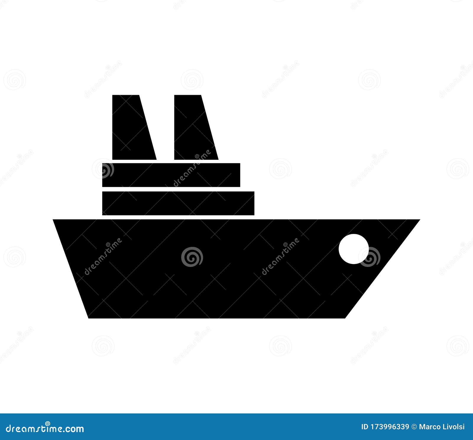 Ship Icon Illustrated in Vector on White Background Stock Illustration ...