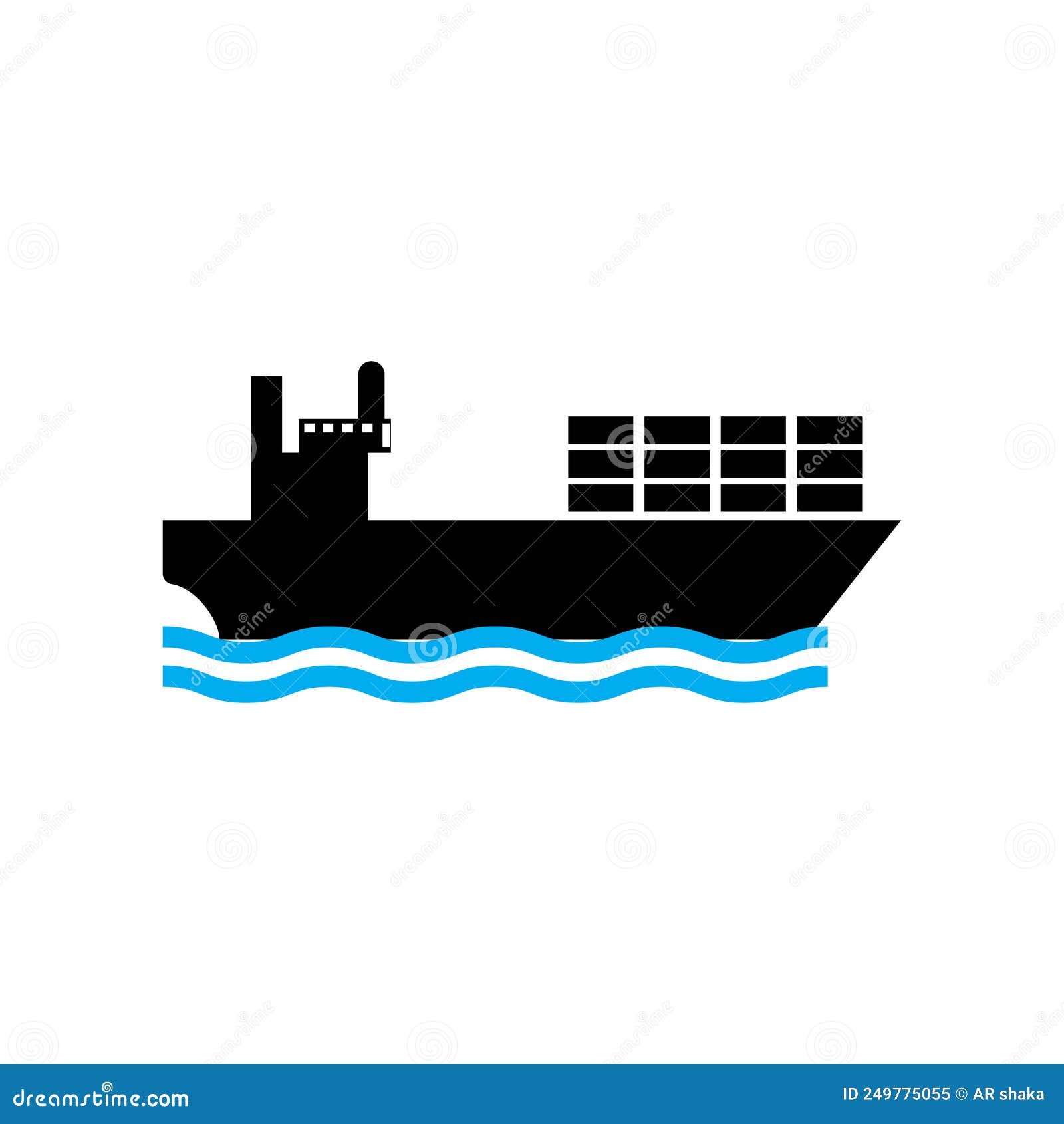 Ship Icon Logo, Vector Design Illustration Stock Vector - Illustration ...