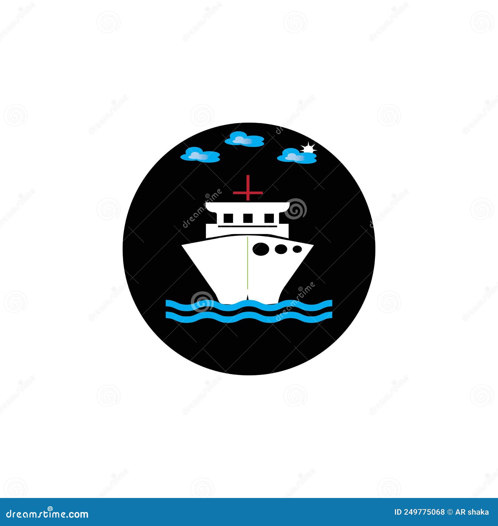 Ship Icon Logo, Vector Design Illustration Stock Vector - Illustration ...