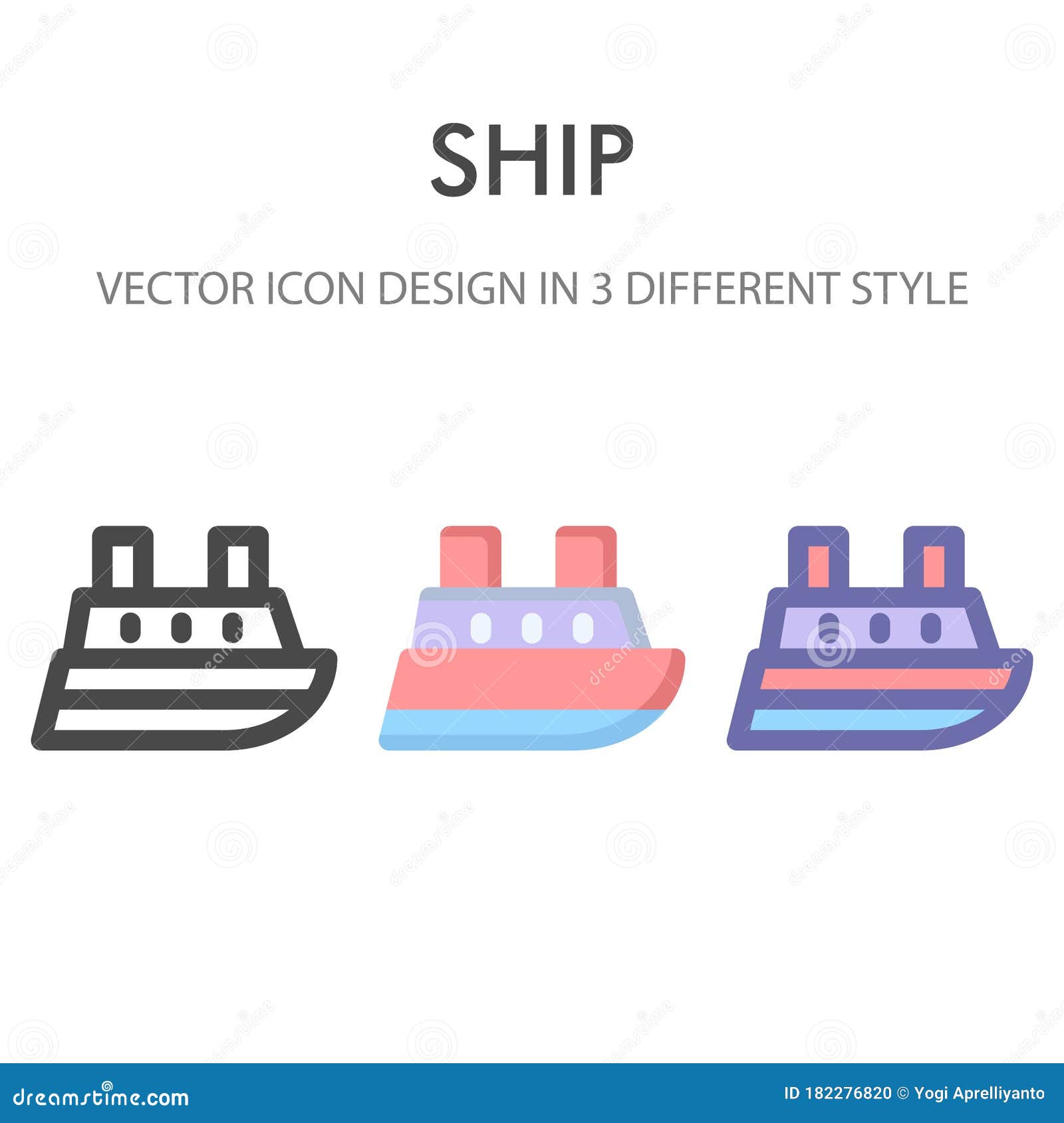 Ship Icon Pack Isolated on White Background. for Your Web Site Design ...