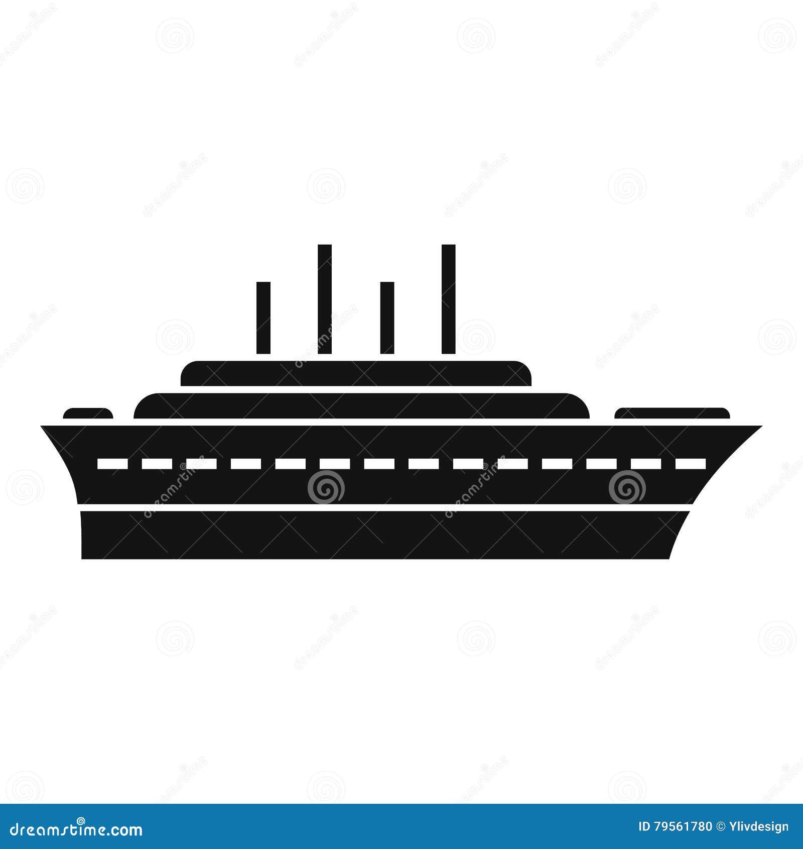 Ship icon, simple style stock vector. Illustration of sail - 79561780