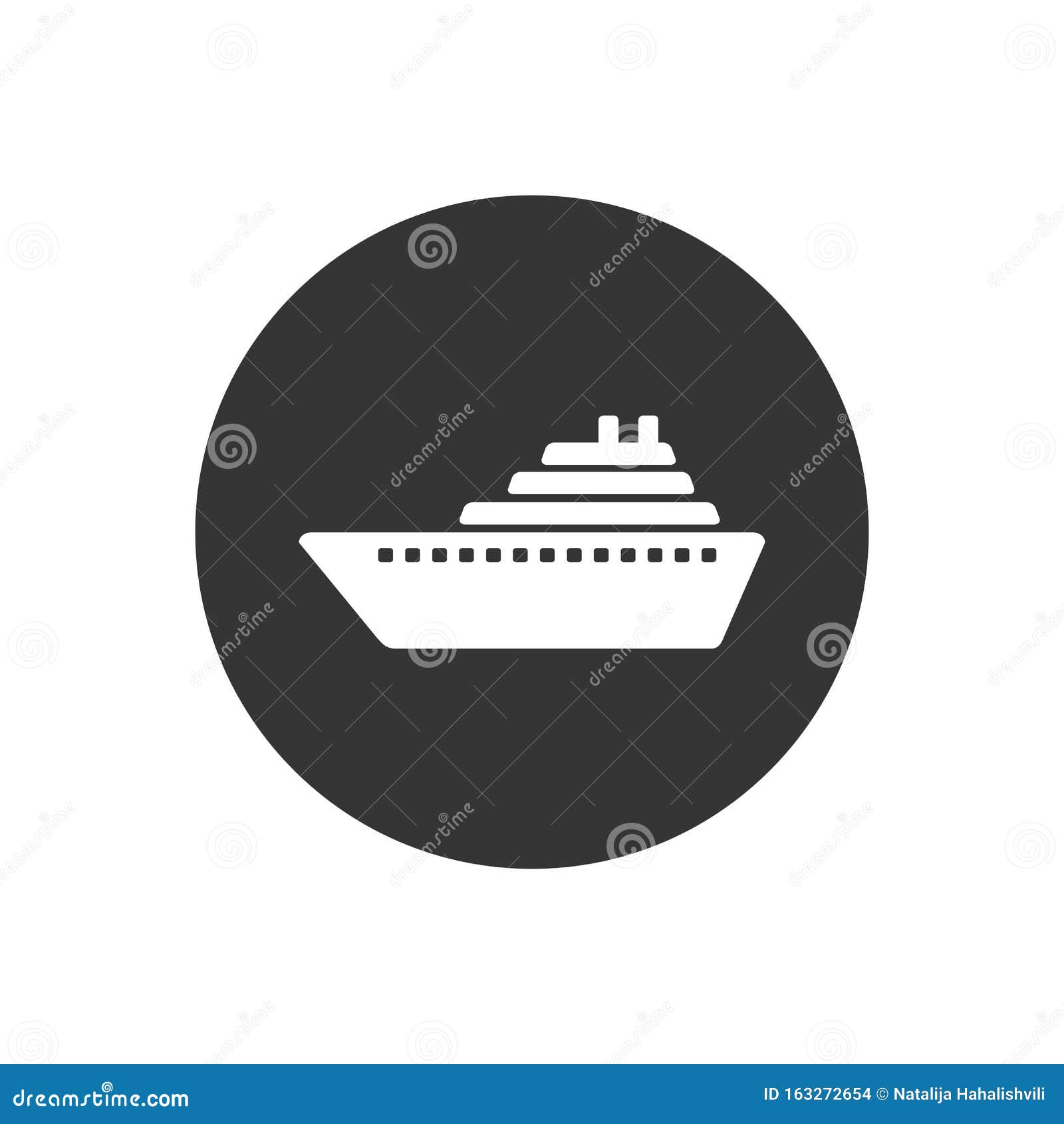 Ship Icon Vector. Cruise Ship Symbol Icon Stock Vector - Illustration ...